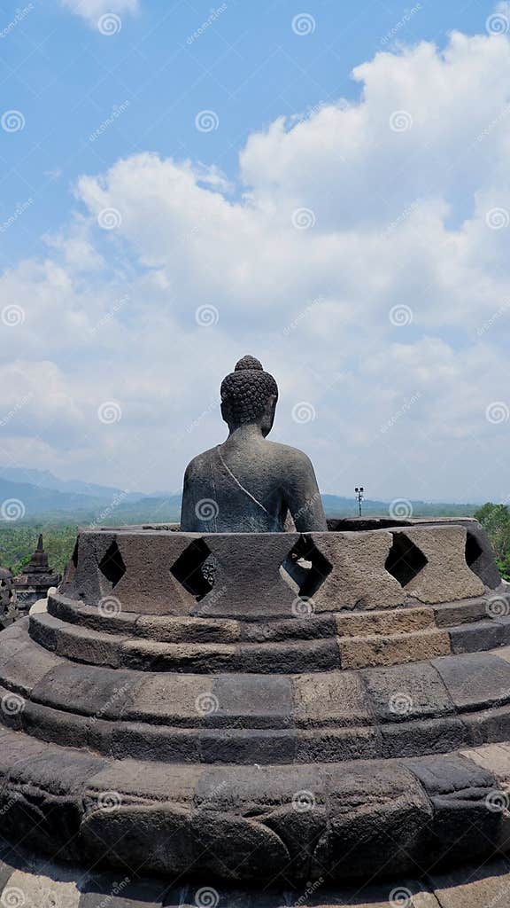 Buddha Statue in Borobudur Temple, Java Island, Indonesia. Stock Photo ...