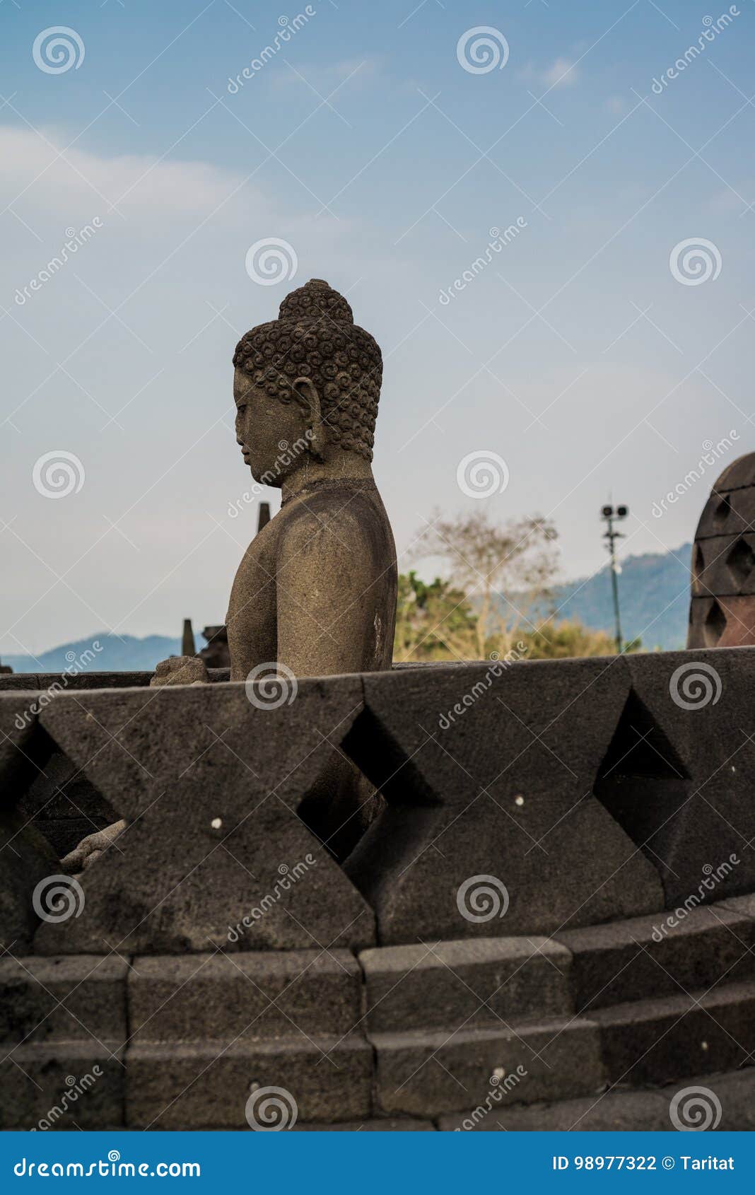 Buddha Statue in Borobudur Temple, Java Island, Indonesia. Stock Photo ...