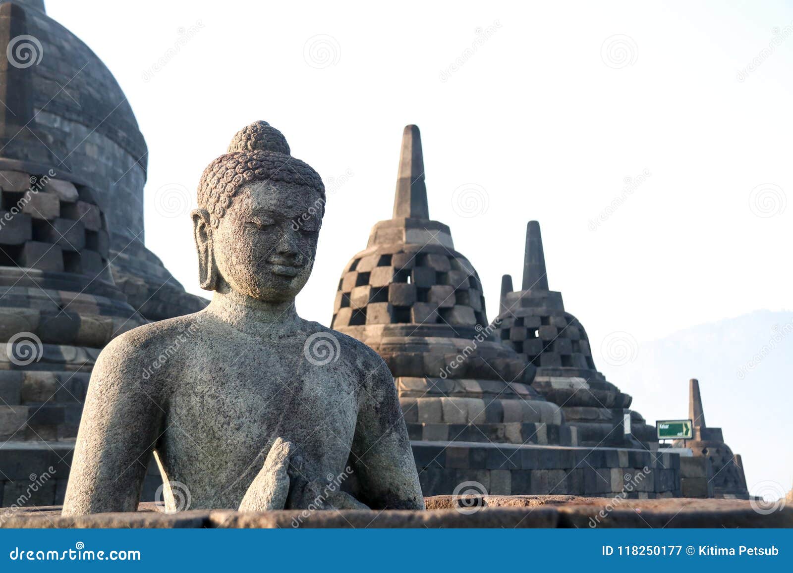 Buddha Statue in Borobudur Temple in Yogyakarta, Java, Indonesia. Stock ...