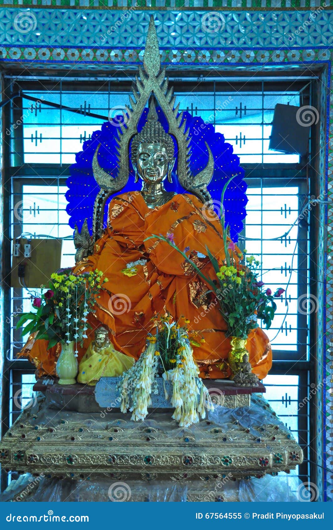 Buddha Statue of Botataung Pagoda, Yangon, Myanmar. Stock Image - Image ...