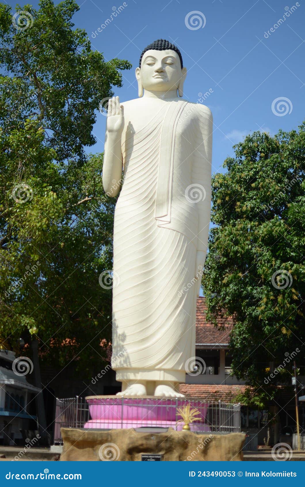 Buddha statue stock image. Image of raised, statue, colombo - 243490053