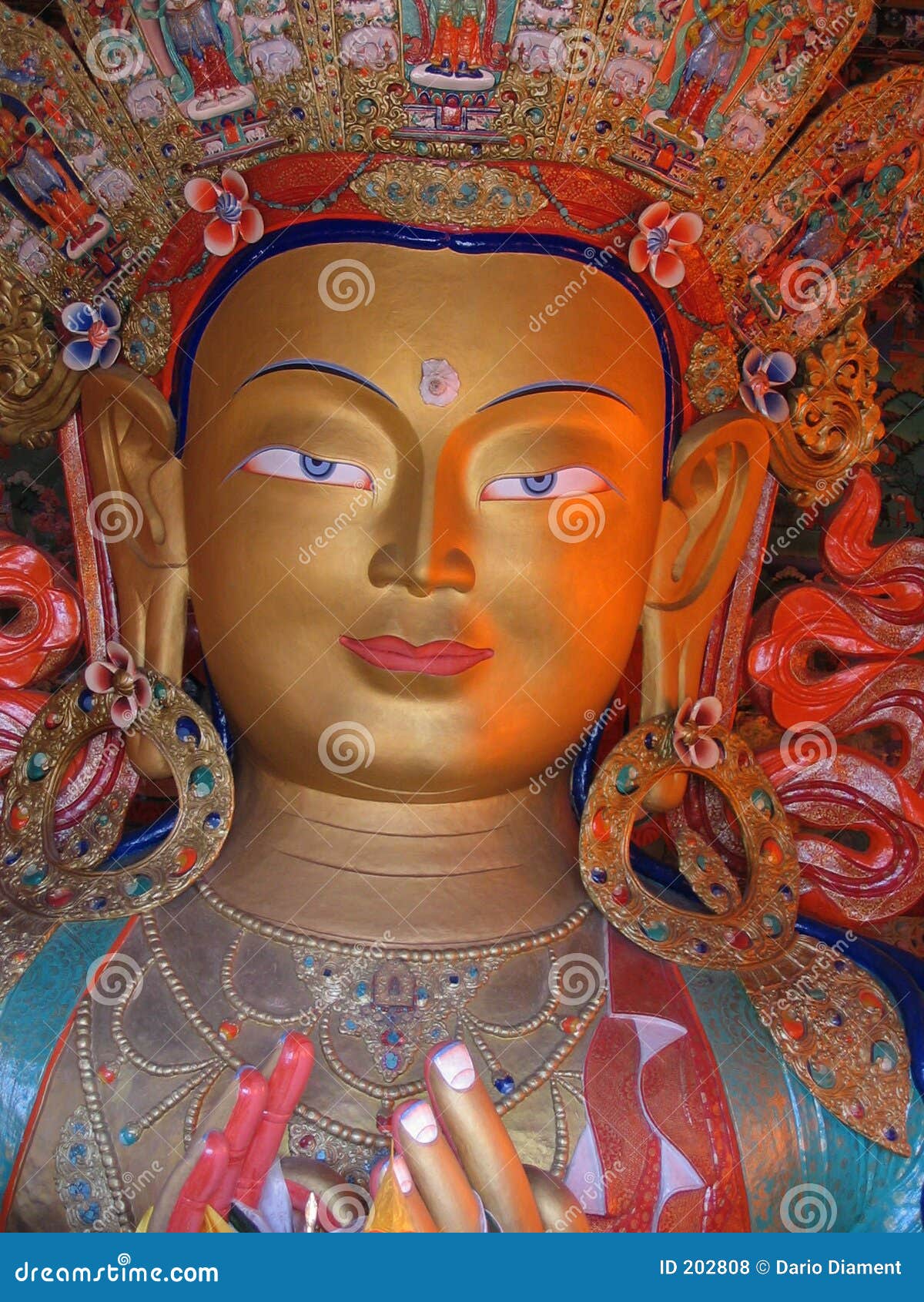 Buddha Statue FAce stock photo. Image of east, india, color - 202808