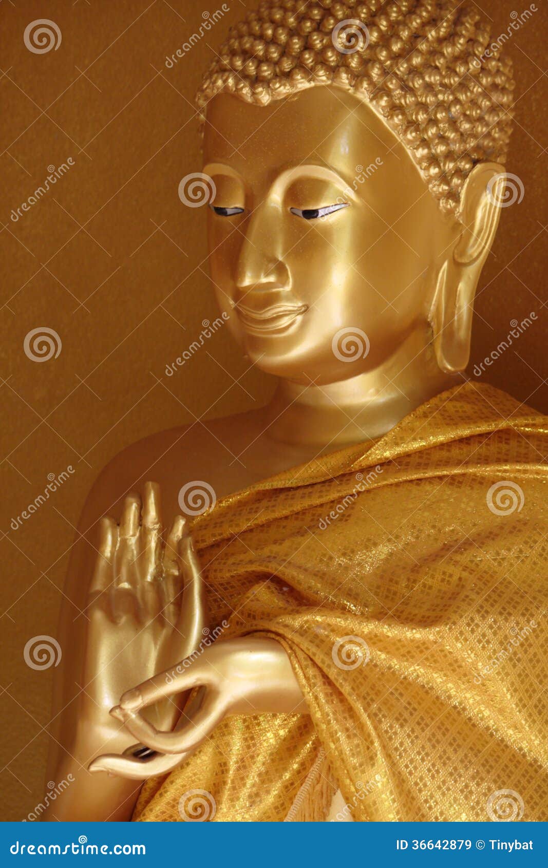 Buddha Statue in the First Teaching Gesture Stock Image - Image of puja ...