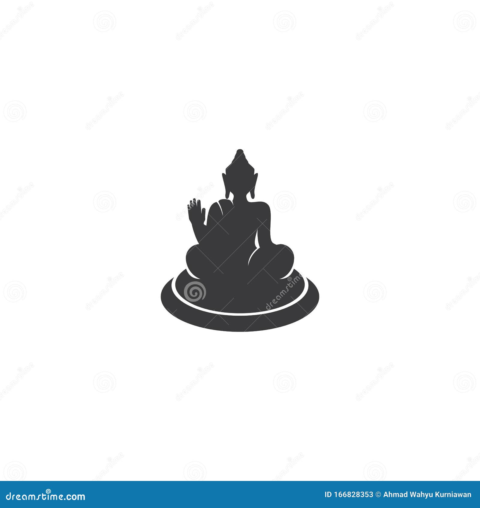 Buddha statue logo vector stock vector. Illustration of nature - 166828353
