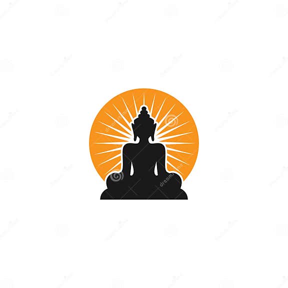 Buddha statue logo vector stock vector. Illustration of chinese - 167026248
