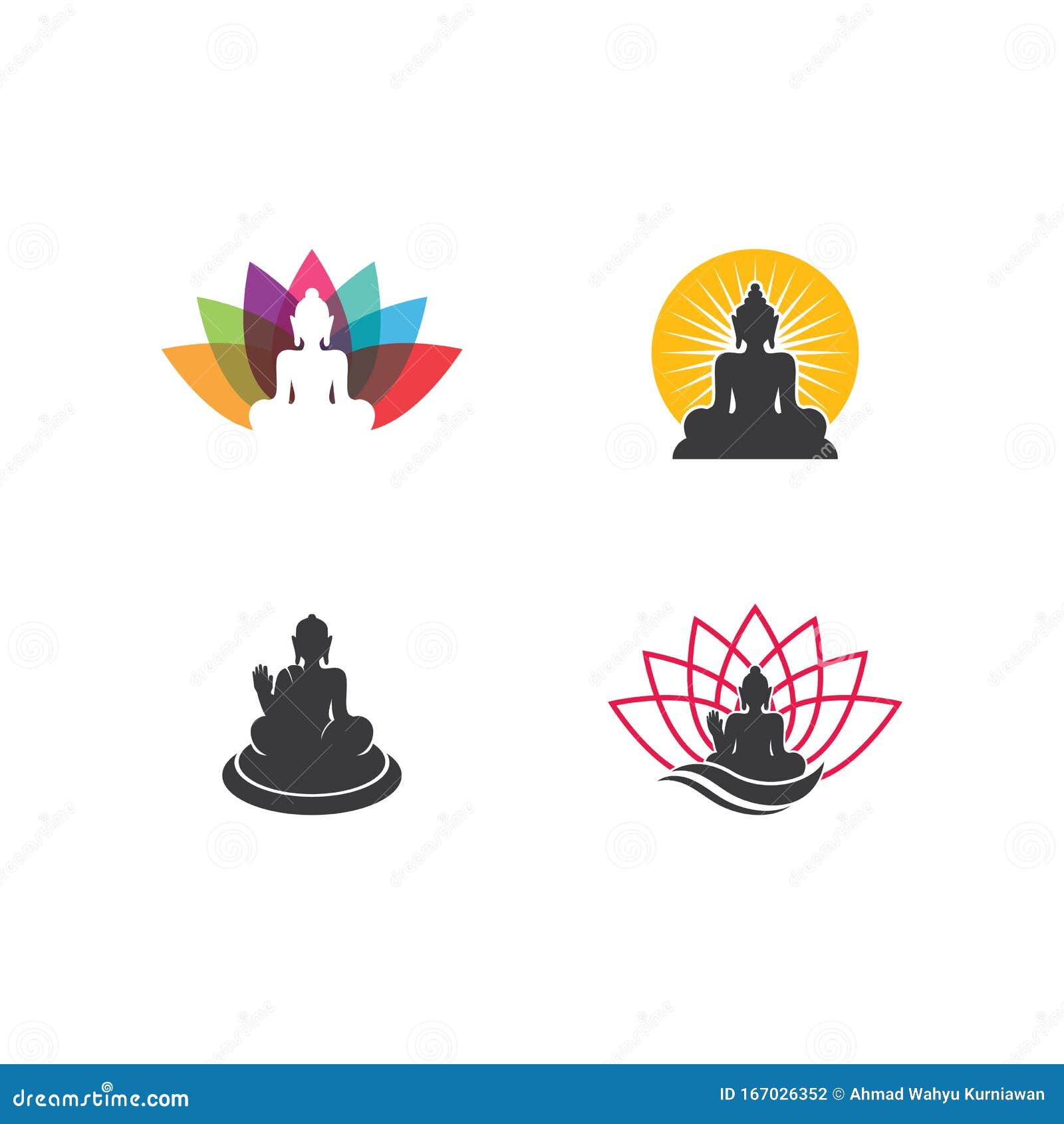 Buddha statue logo vector stock vector. Illustration of body - 167026352