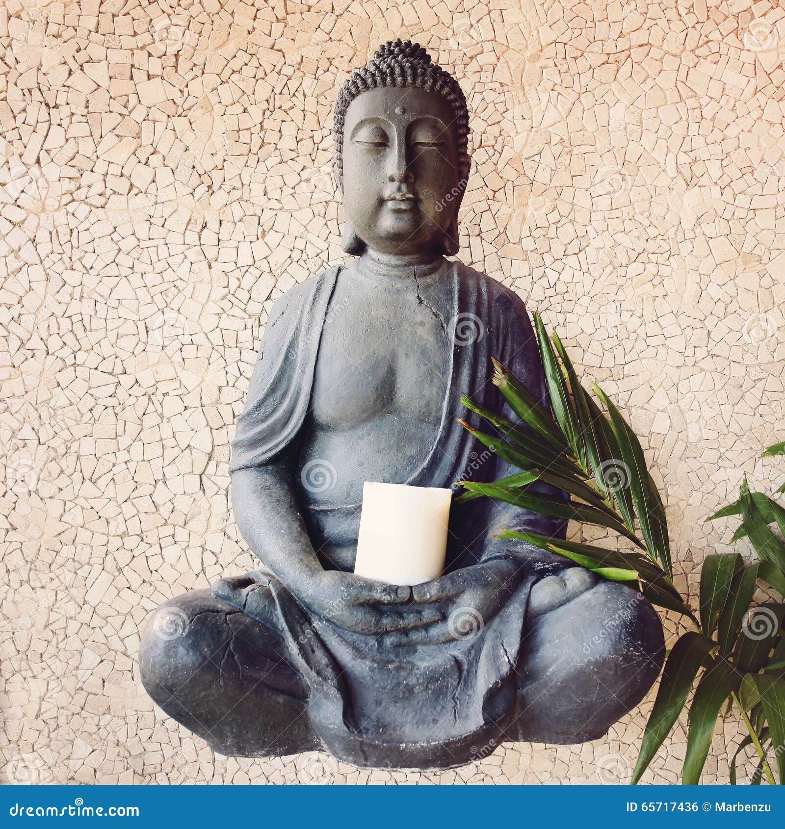 Statue Of Lotus With Gold Leaf At Wat Klang Bang Phra Temple Royalty ...