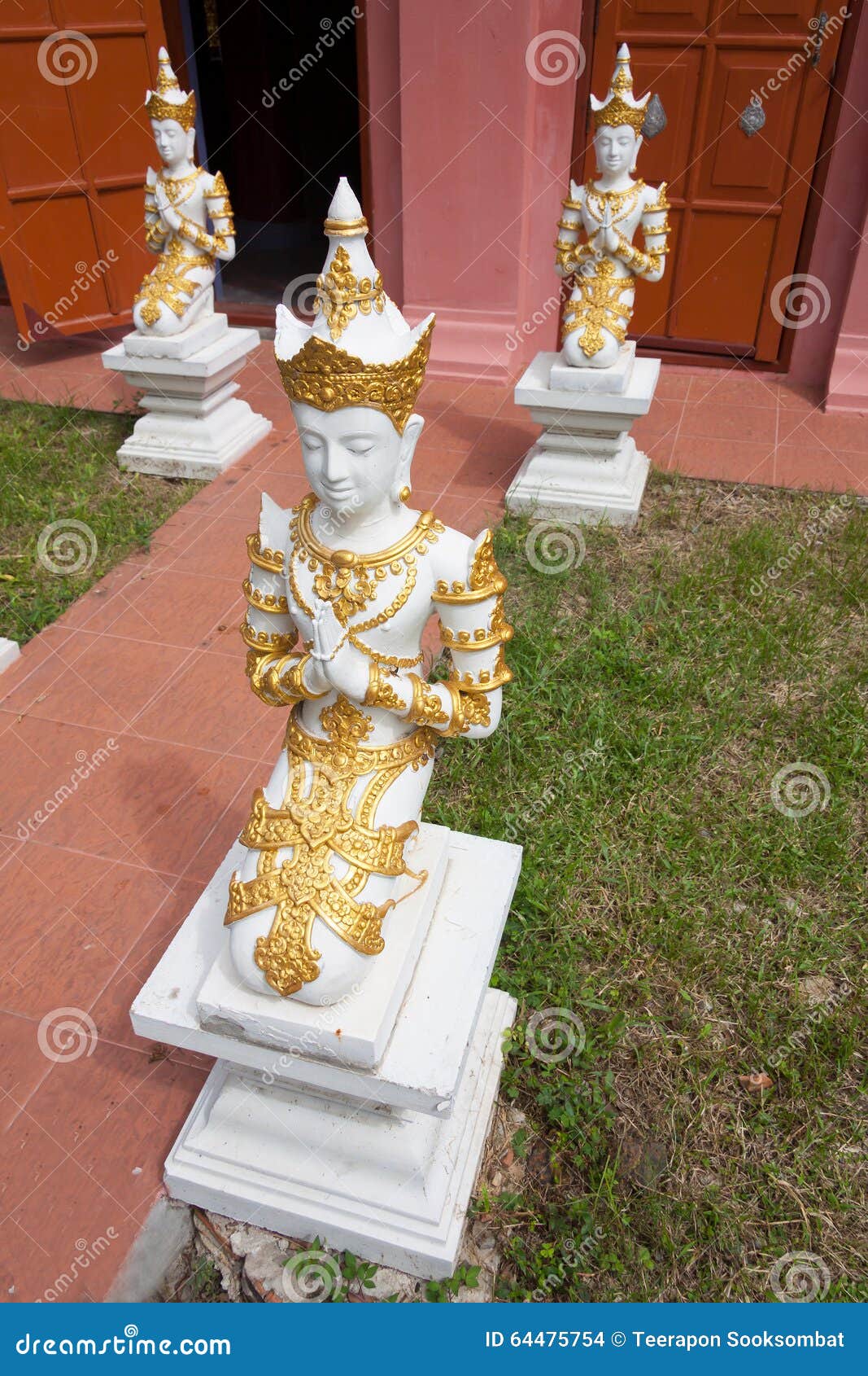Buddha Statue with Plaster. Stock Photo - Image of peaceful, isolated ...