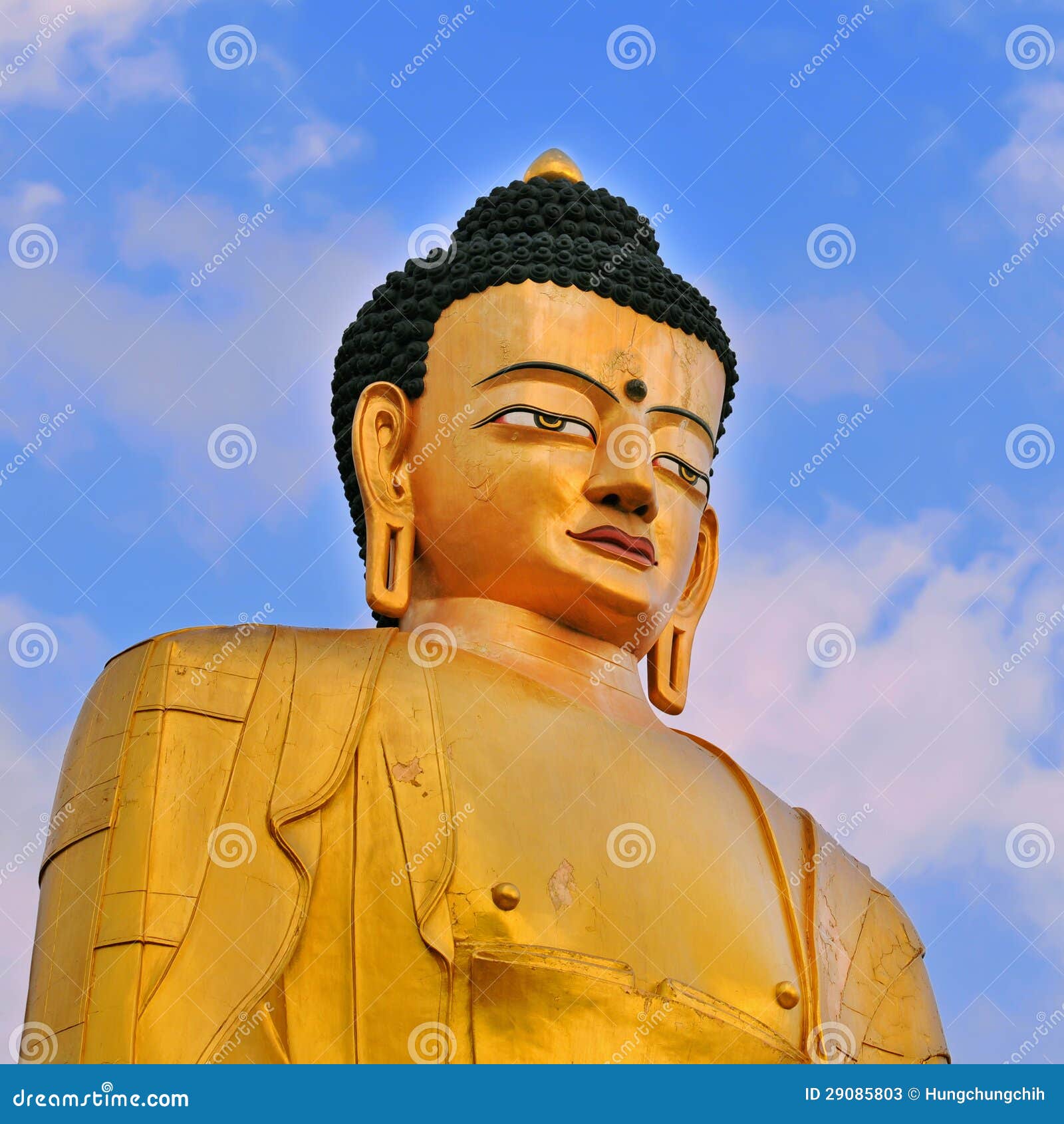 Buddha Statue of Sakyamuni Buddha Stock Image - Image of golden ...