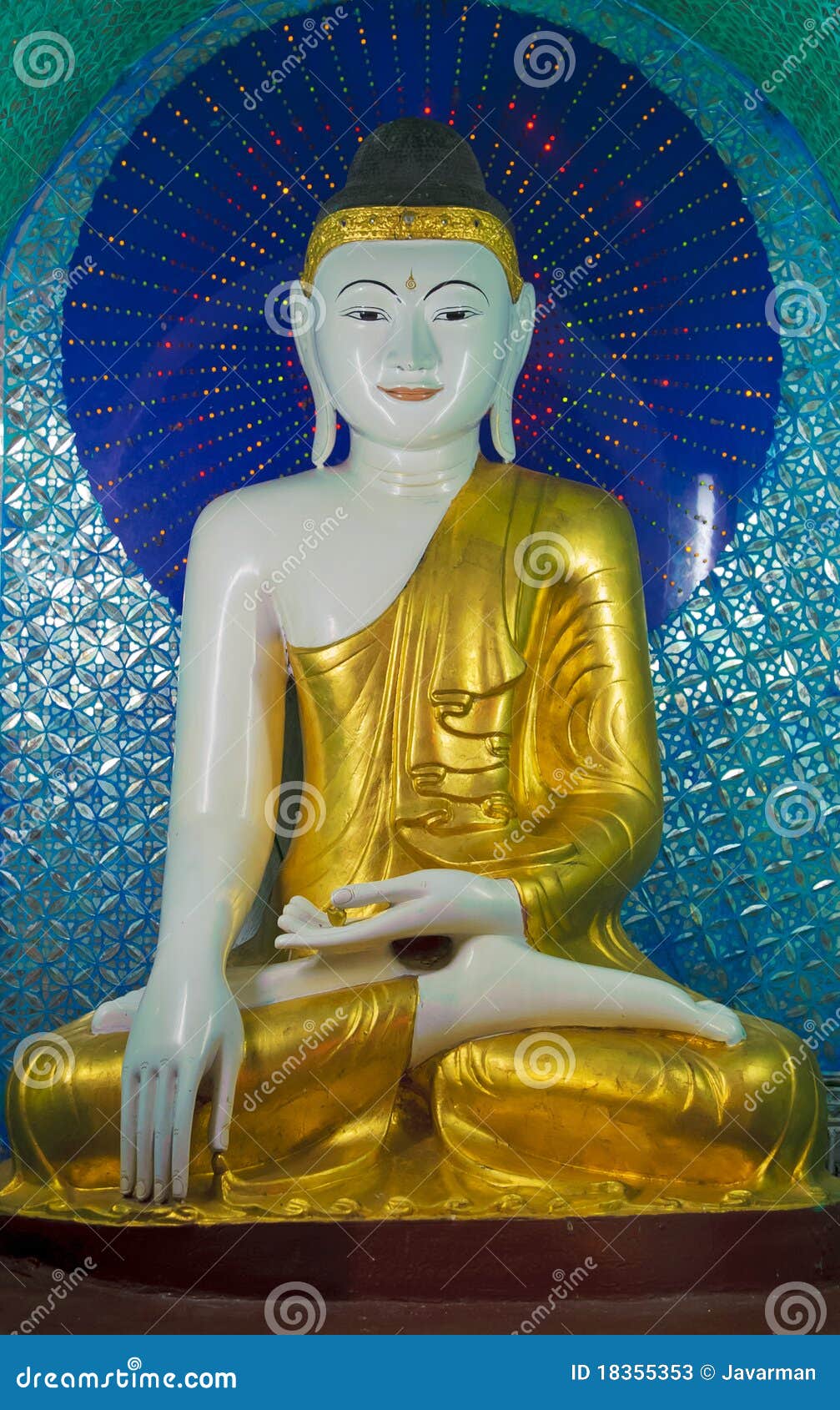 Buddha Statue at Shwedagon Pagoda, Yangon, Myanmar Stock Image - Image ...