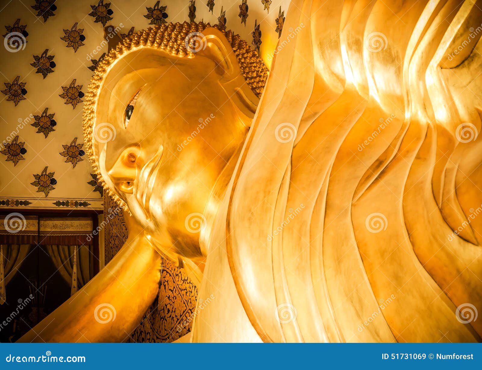 Buddha statue sleep stock image. Image of calm, worship - 51731069