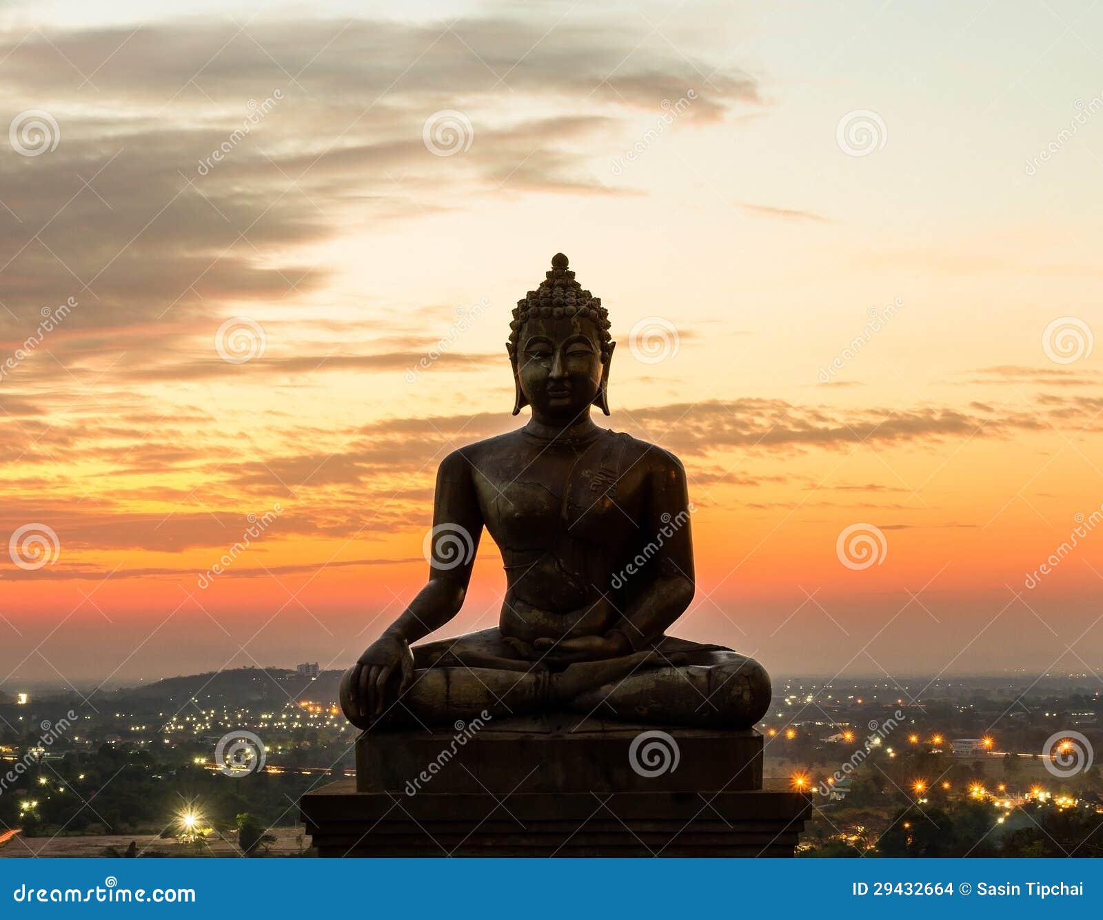 Buddha statue in sunset stock photo. Image of heritage - 29432664