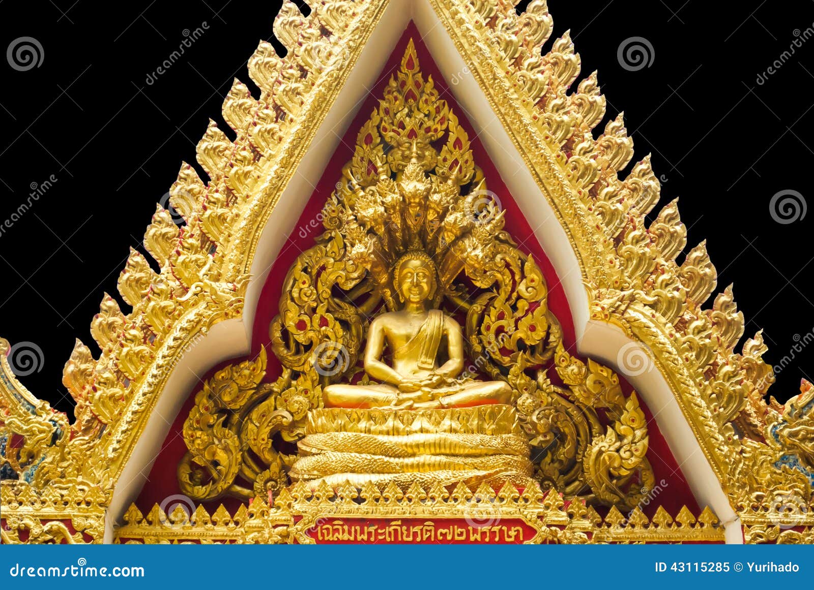 Buddha statue in triangle stock image. Image of gold - 43115285