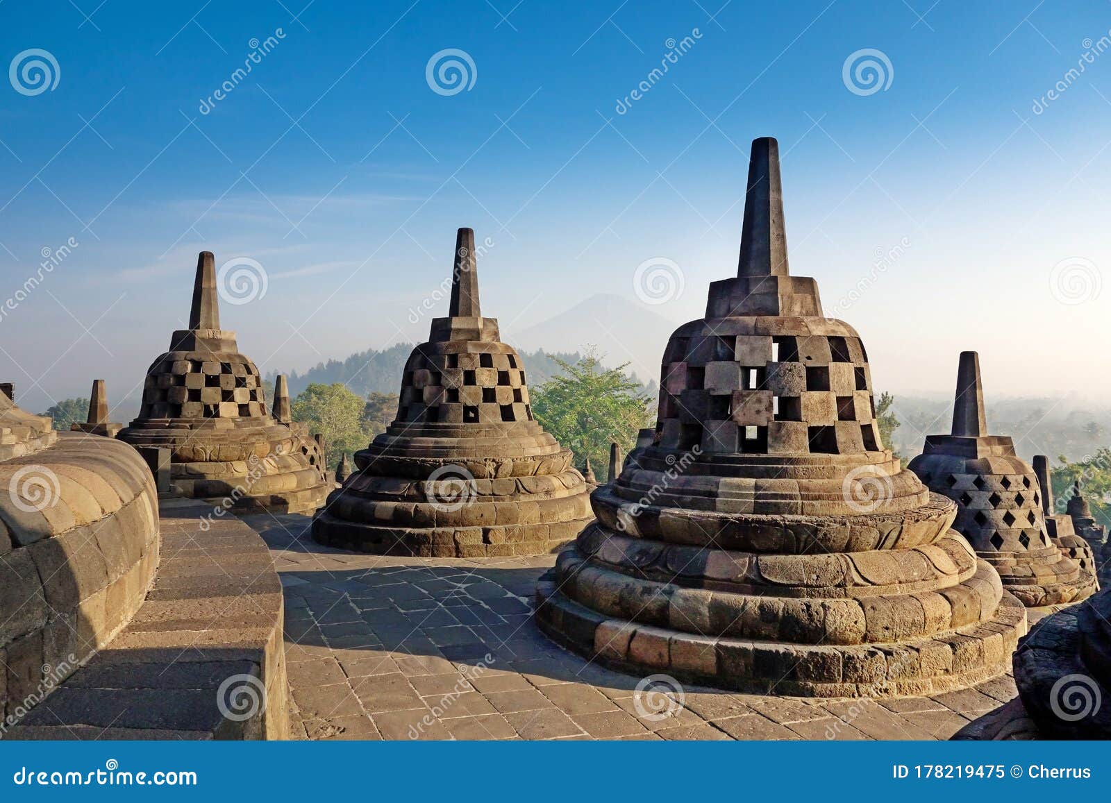 Borobudur Temple in Java, Indonesia Stock Image - Image of ancient ...