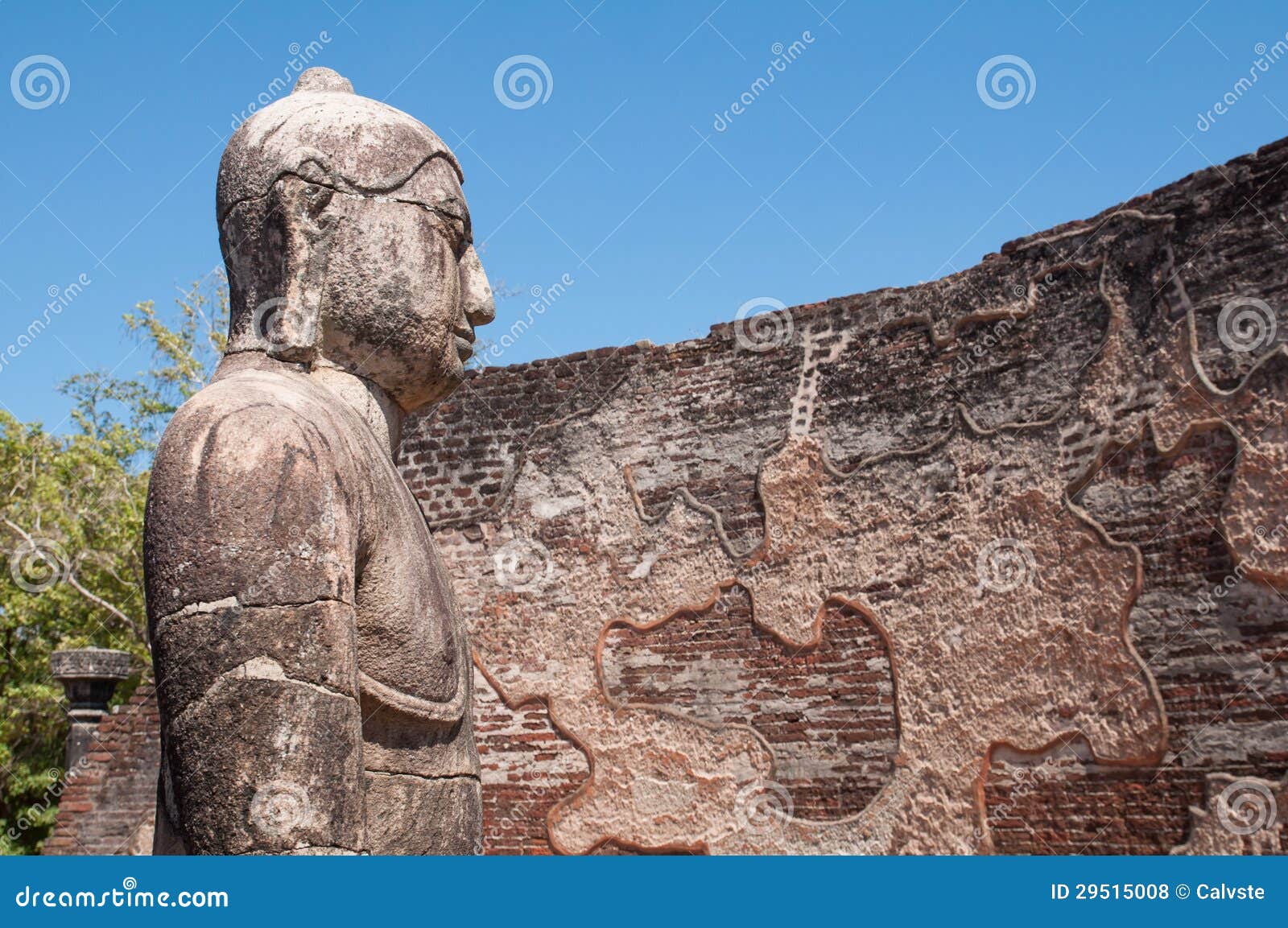 Buddha Statue in Vatadage Side View Close Up Stock Photo - Image of ...