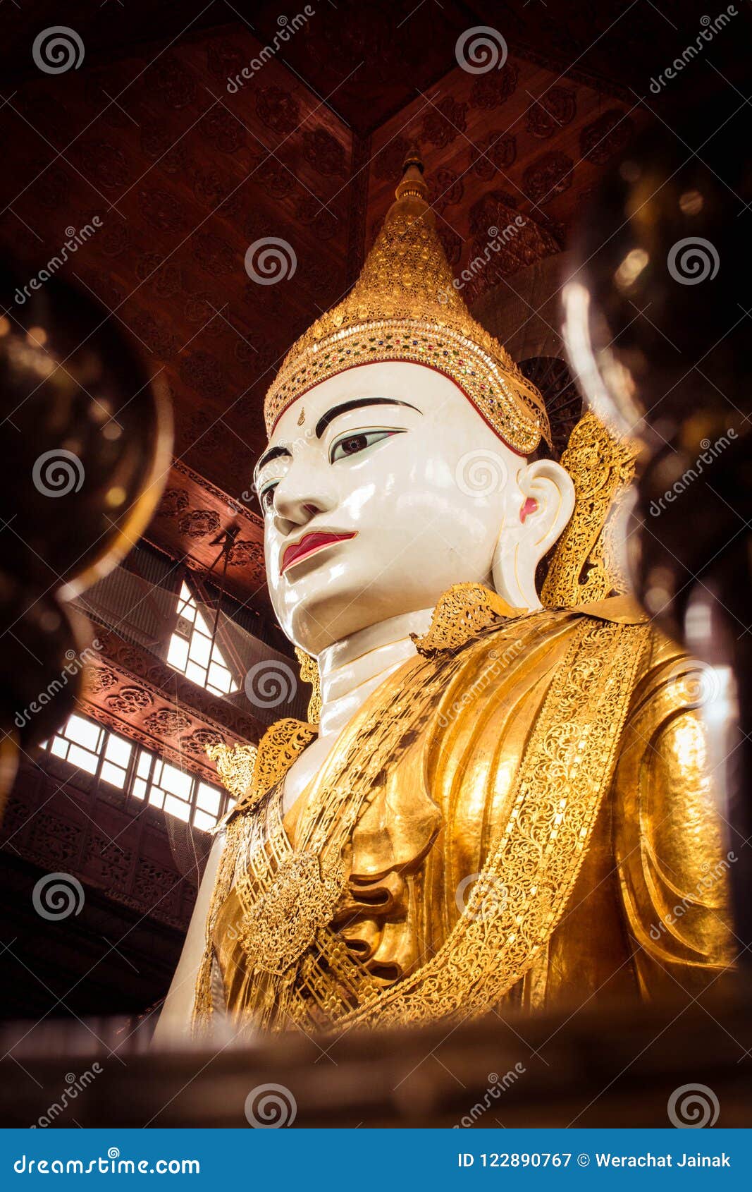 Buddha Statue in Myanmar Temple Stock Image - Image of ancient, temple ...