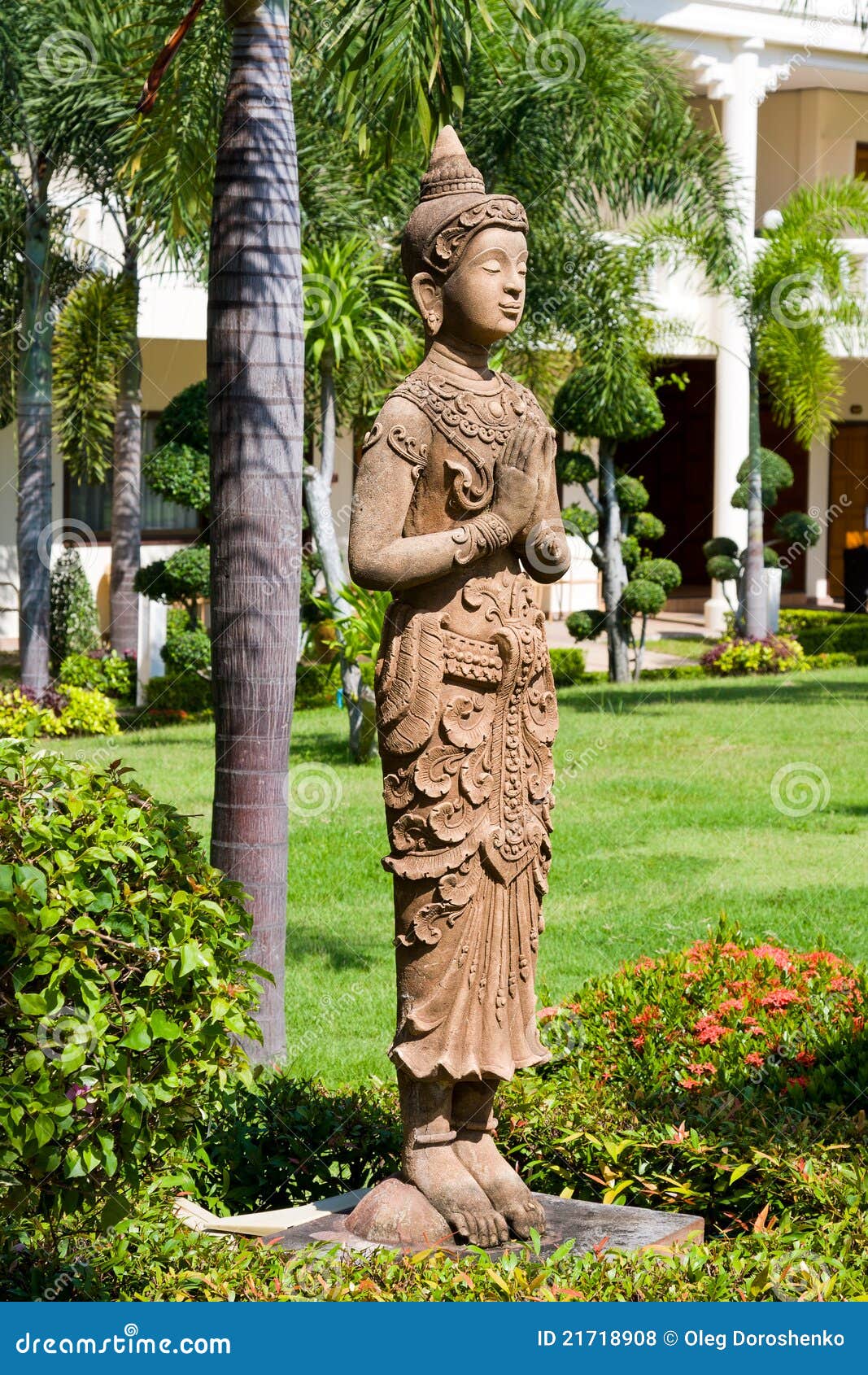 Buddha Statue in Zen Garden Environment Stock Photo - Image of ...