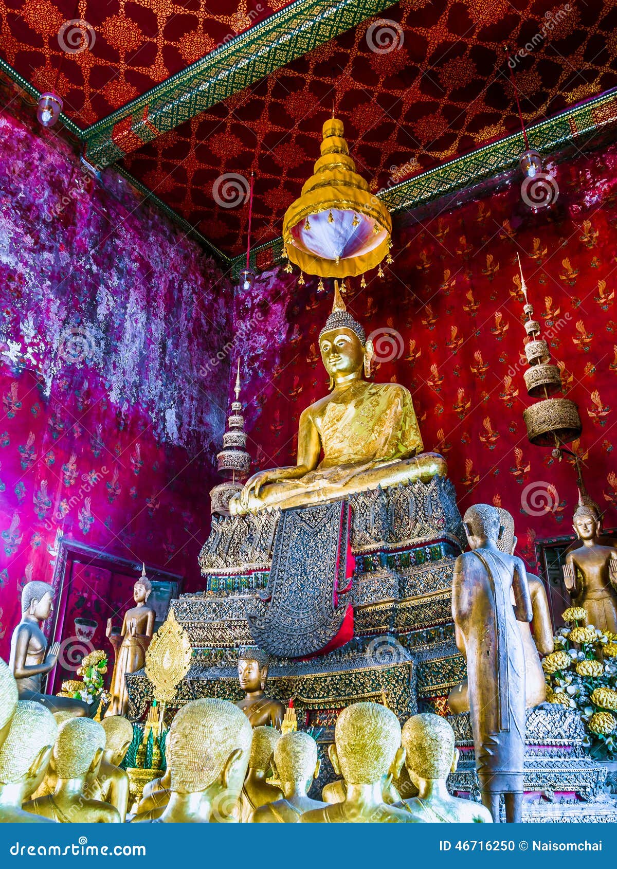 Buddha Statues with Female Monk Statues. Stock Photo - Image of ...
