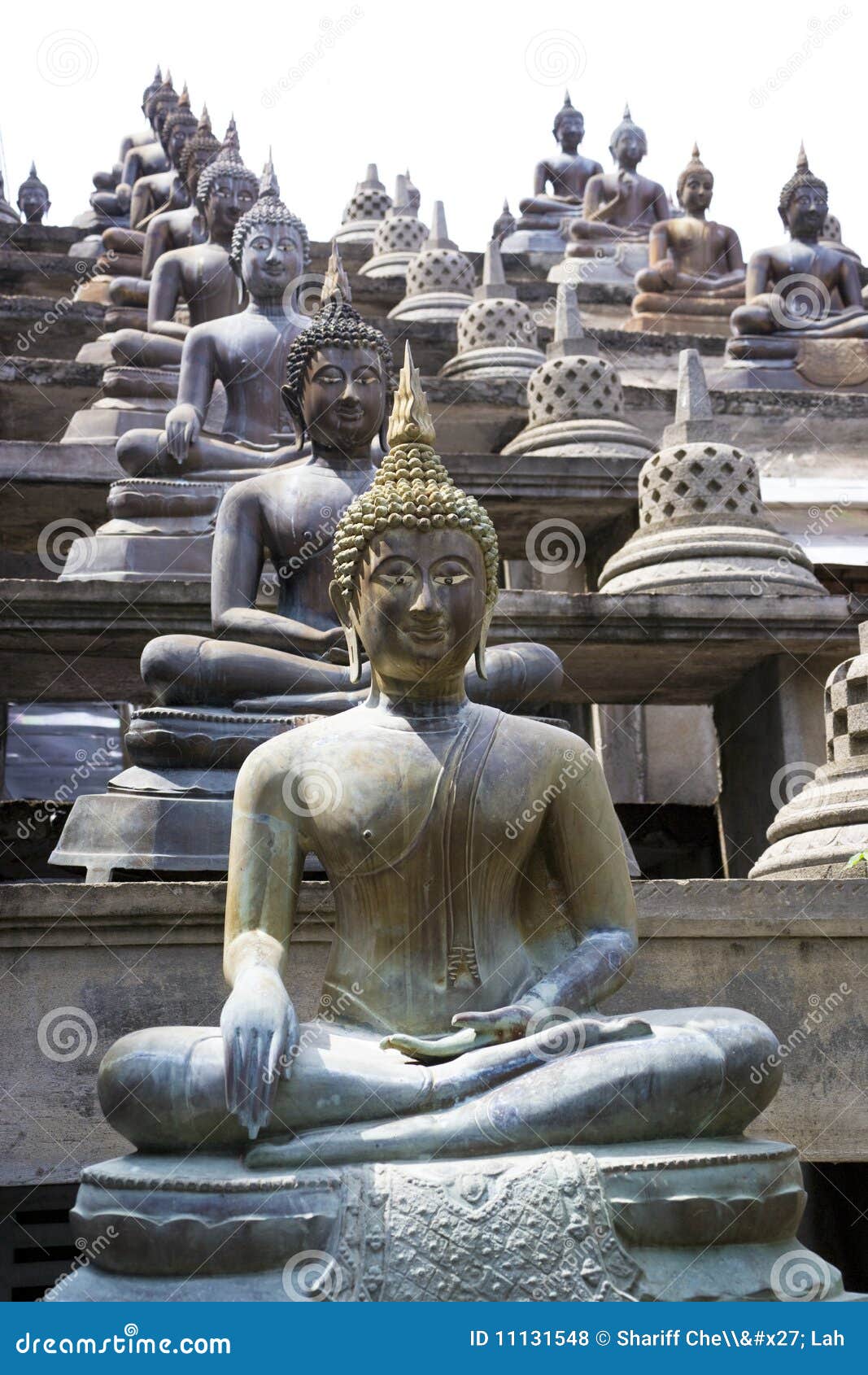 Buddha Statues at Gangaramaya Temple Stock Photo - Image of tradition ...