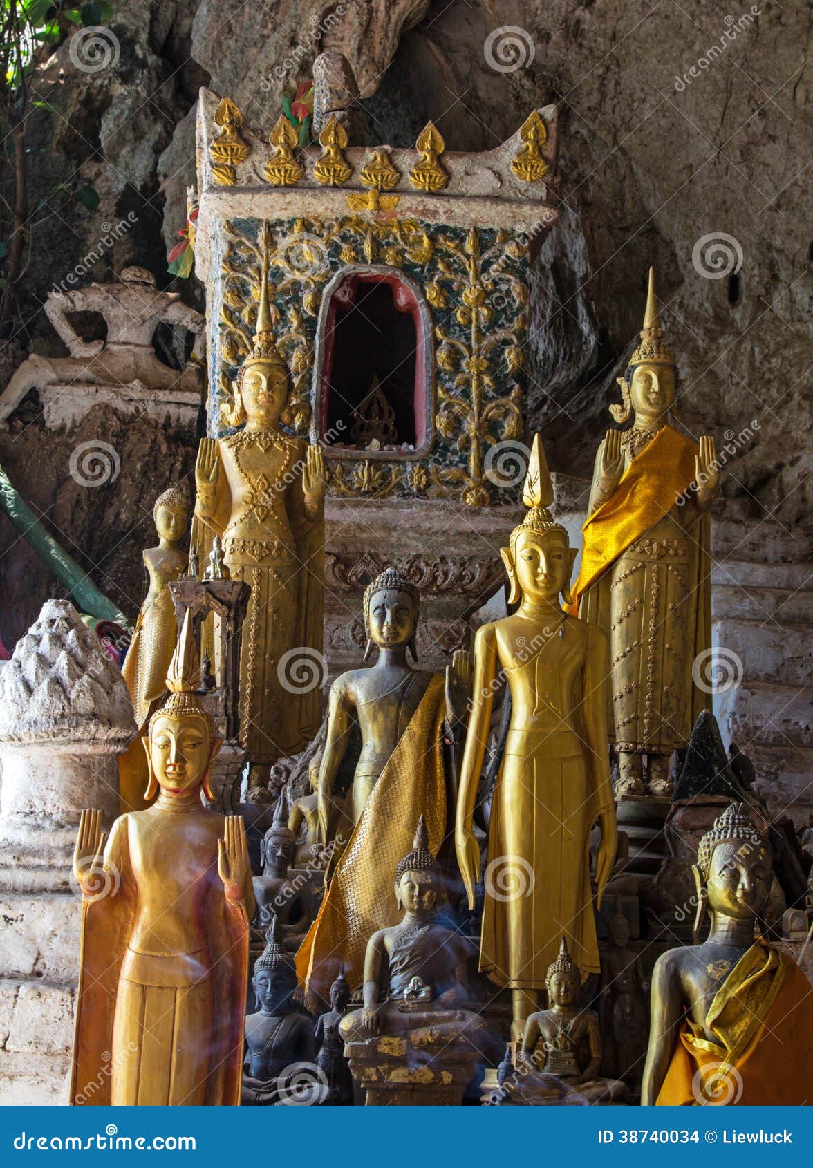 Buddha statues stock photo. Image of cave, religious - 38740034