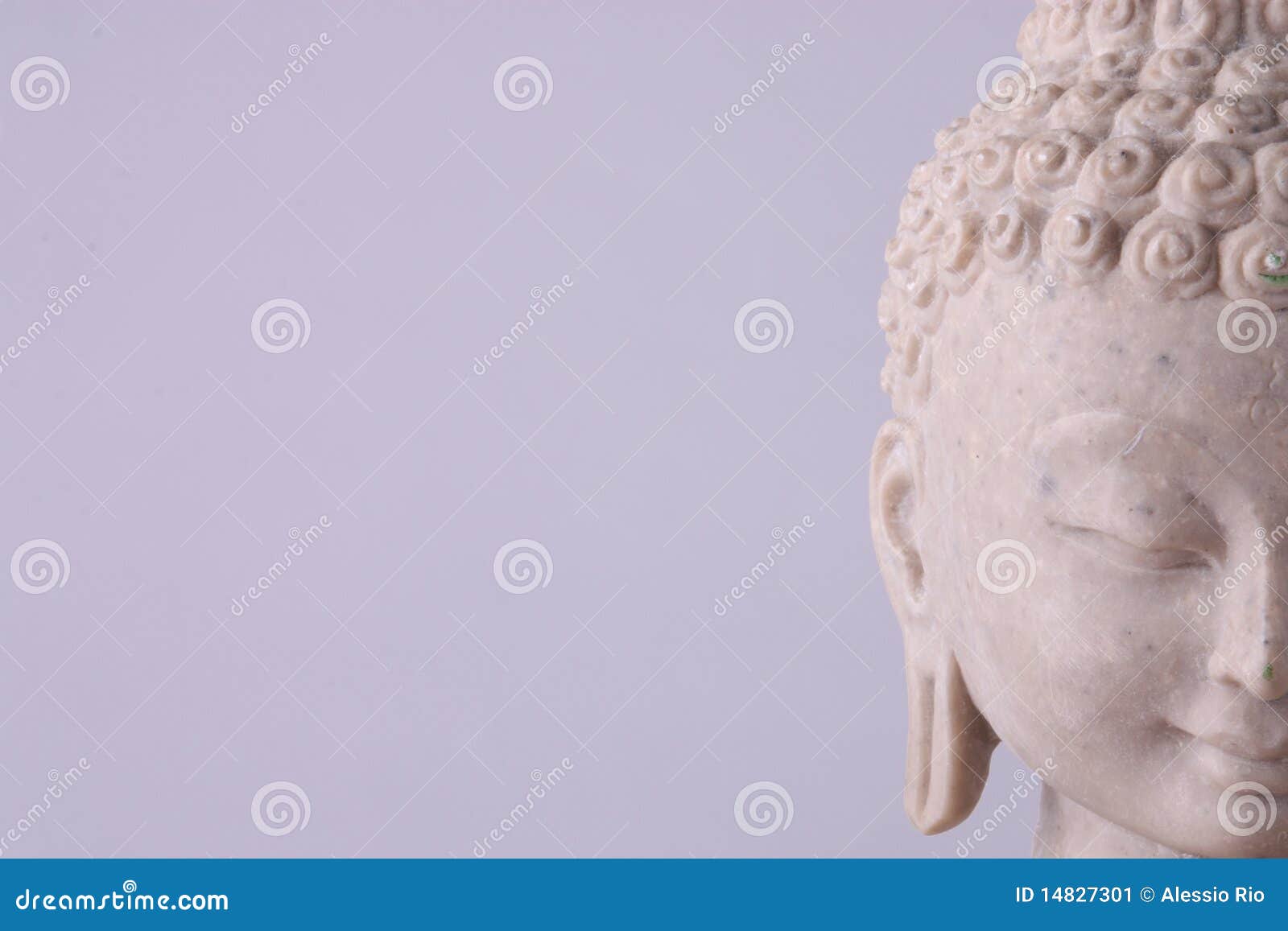 Buddha Statuette on Grey Background Stock Image - Image of relax, head ...
