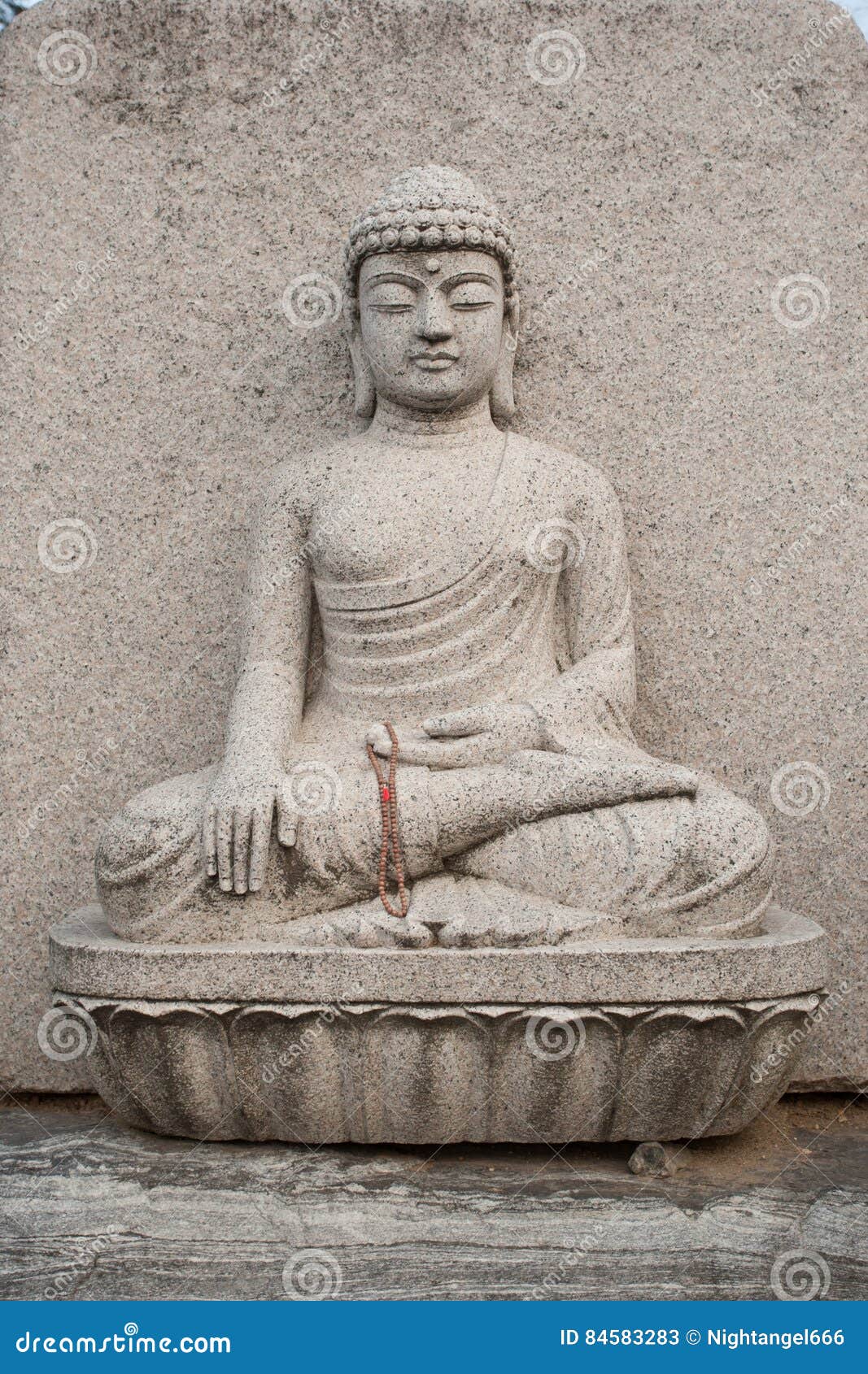 A Buddha Stone Statue With Flying Bird Royalty-Free Stock Photo ...