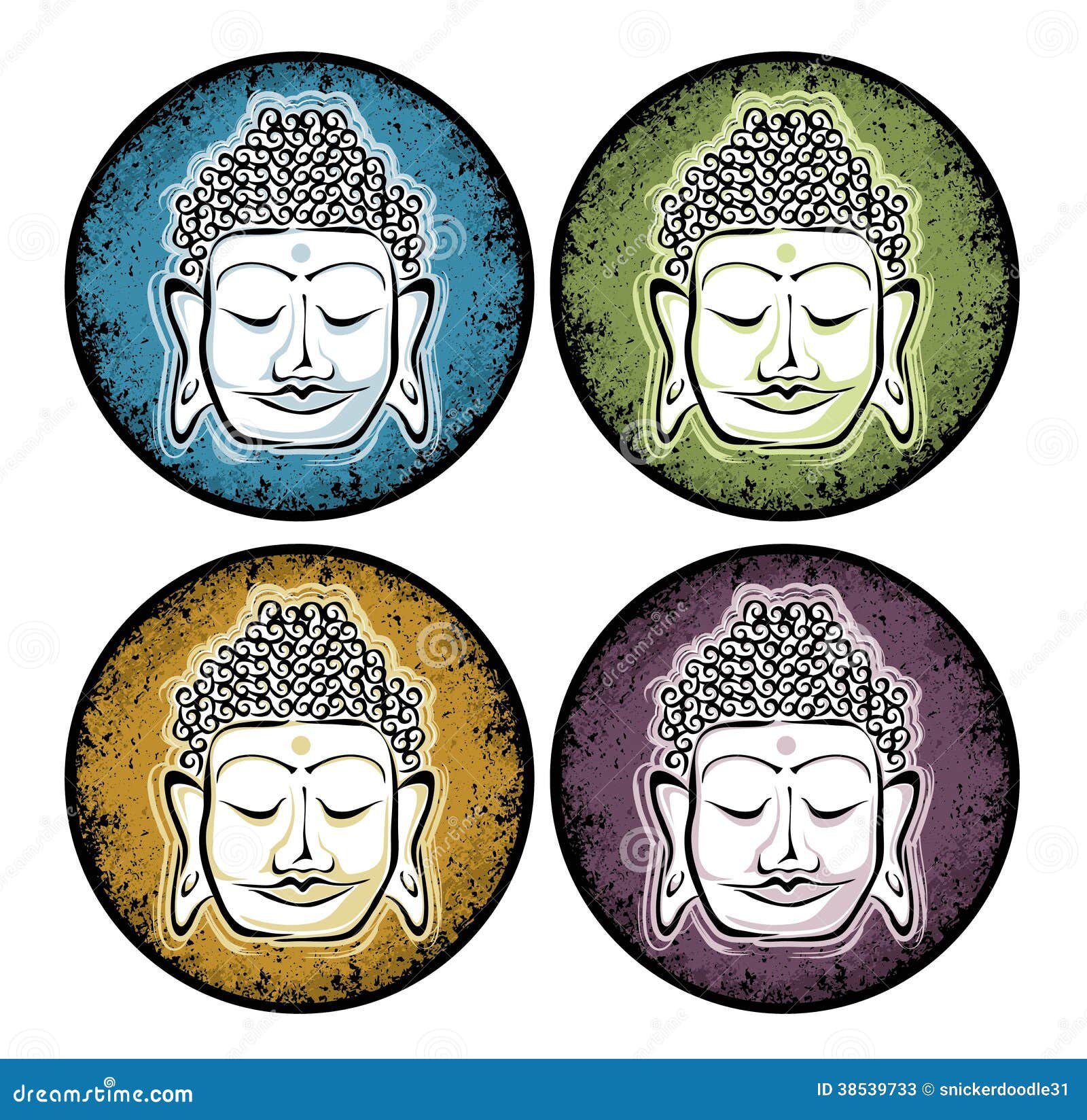 Buddha Symbol stock vector. Illustration of meditating - 38539733