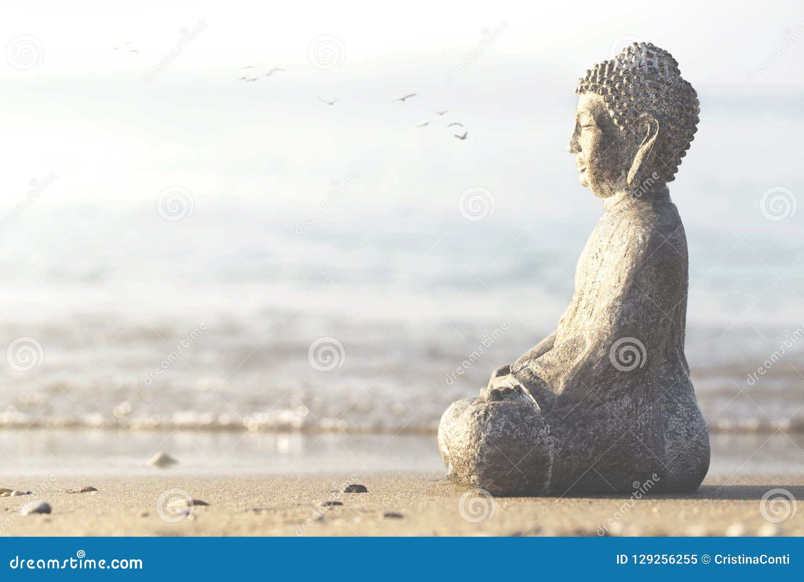 Buddha Temple of Meditation and Relaxation on the Beach Stock Image ...