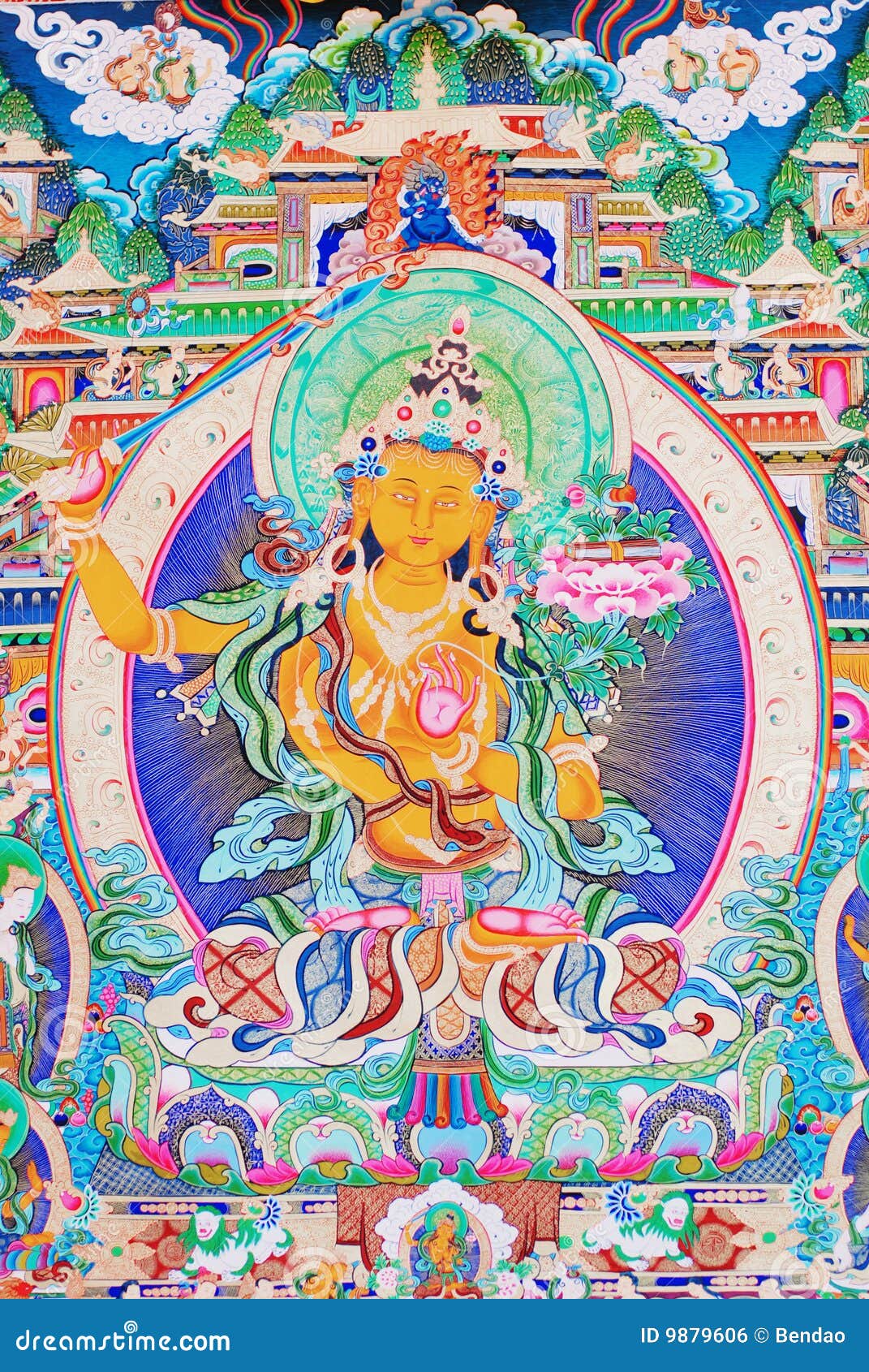 Buddha of thangka stock photo. Image of buddha, oriental - 9879606