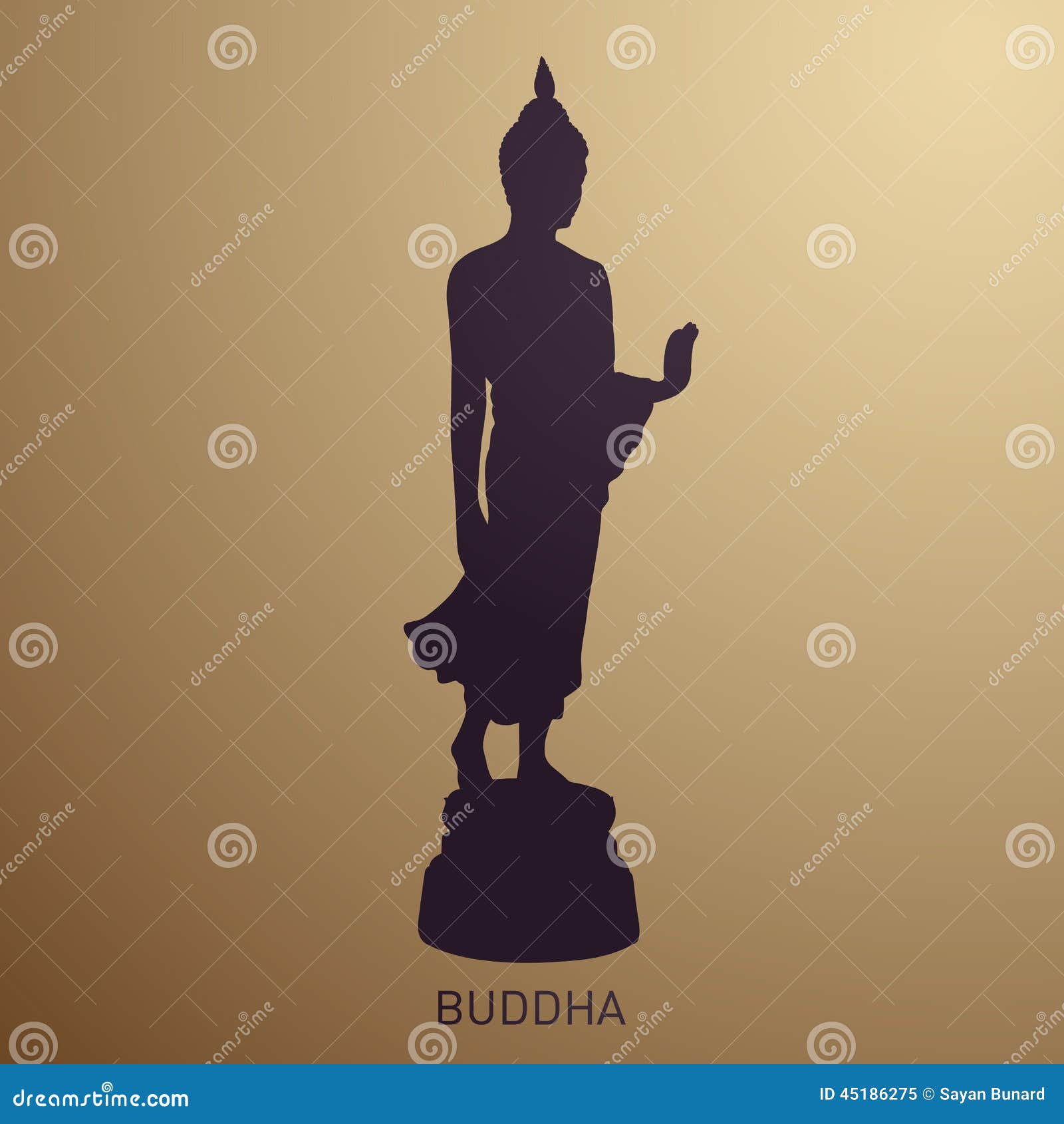 Buddha stock vector. Illustration of peace, vector, buddhism - 45186275