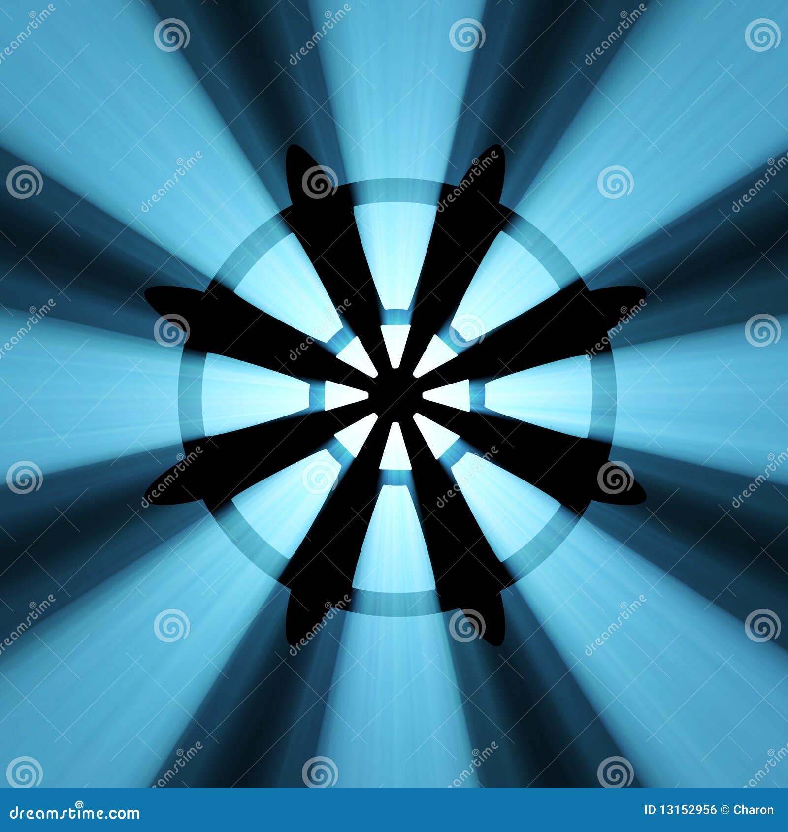 Buddhism Wheel Symbol Light Flare Stock Illustration - Illustration of ...