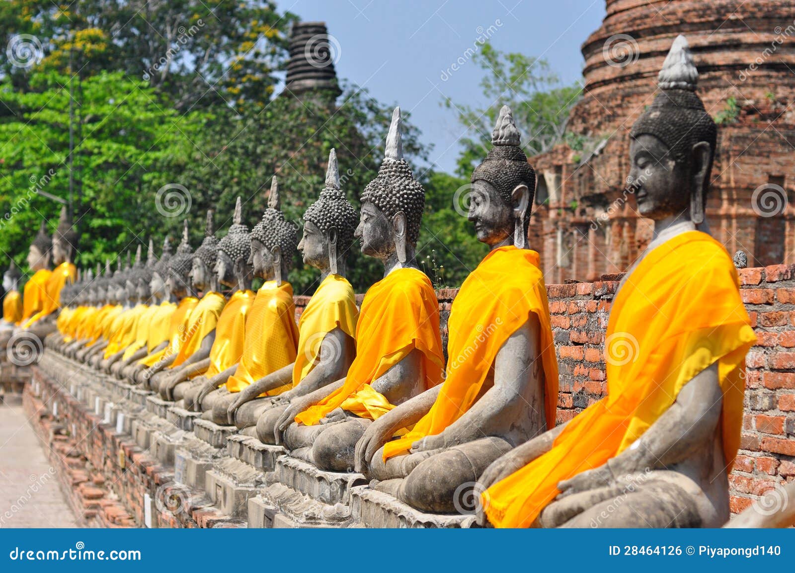 Buddha in yellow cloth stock photo. Image of asia, buddhist - 28464126