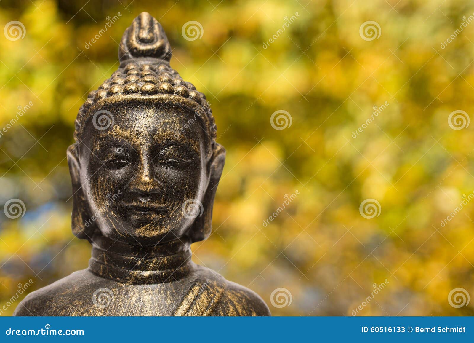 Buddha Yellow and Orange Leafs in Fall Stock Image - Image of blur ...