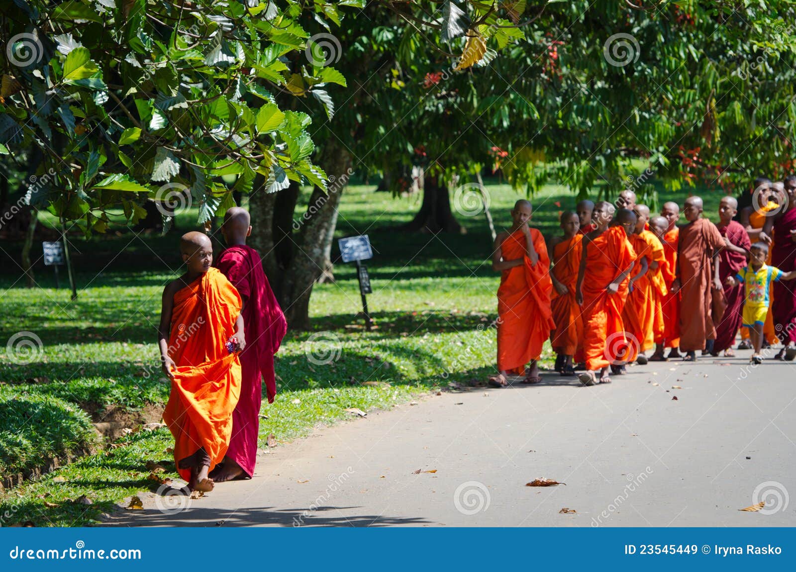 Buddhism Children Monks in a Park Editorial Stock Image - Image of ...