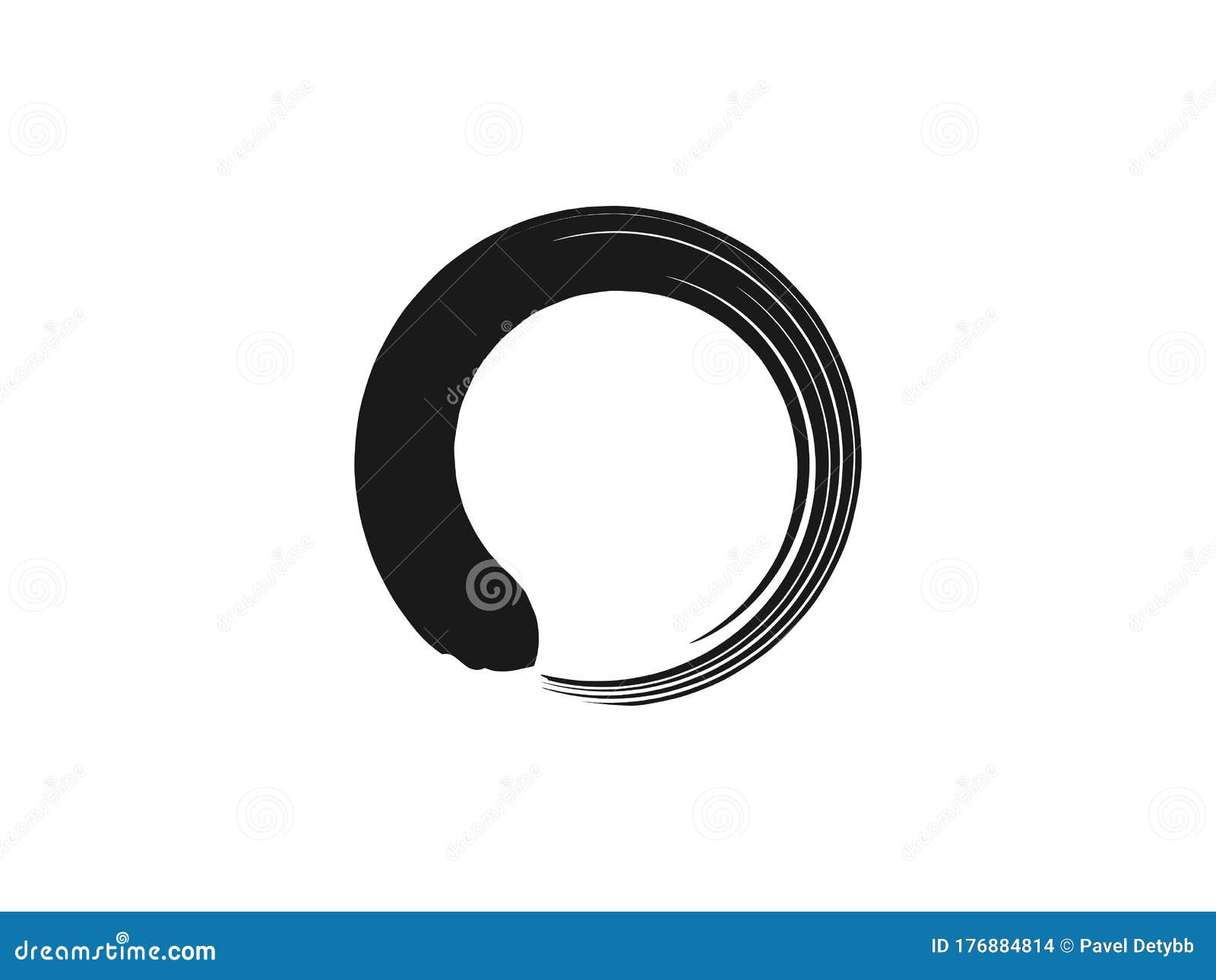 Buddhism, Enso, Zen Icon. Vector Illustration, Flat Design Stock ...