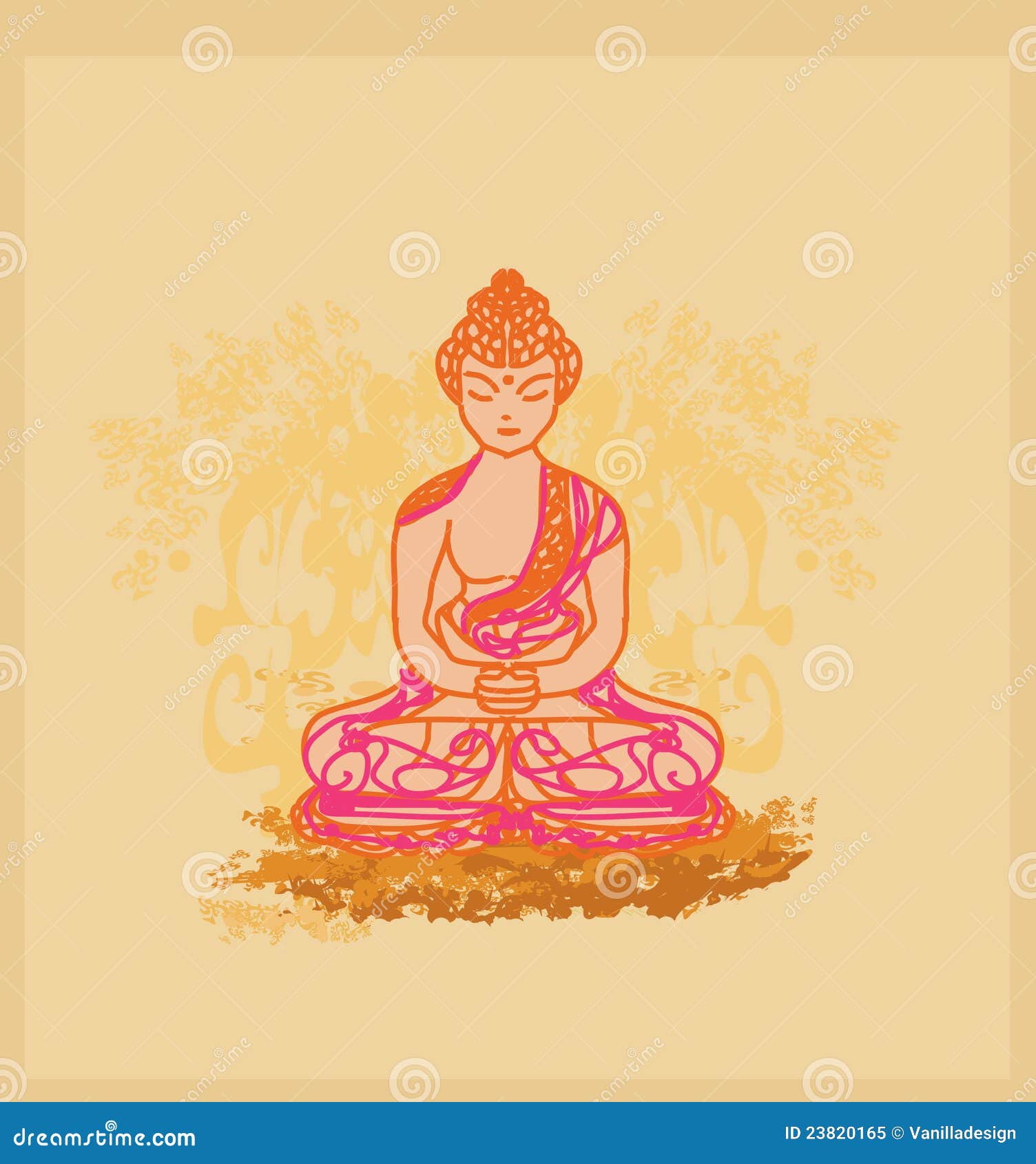 Buddhism Pattern stock vector. Illustration of arahant - 23820165