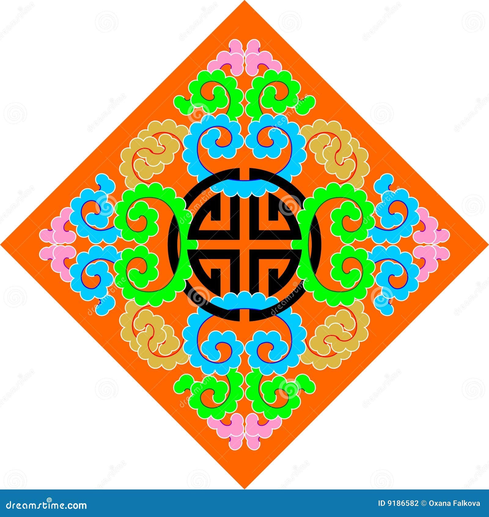Buddhism pattern stock vector. Illustration of elegant - 9186582