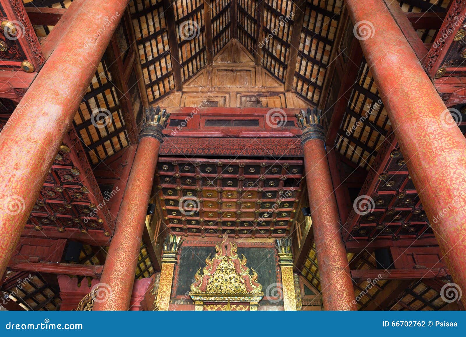 Buddhism temple ceiling stock photo. Image of ceiling - 66702762