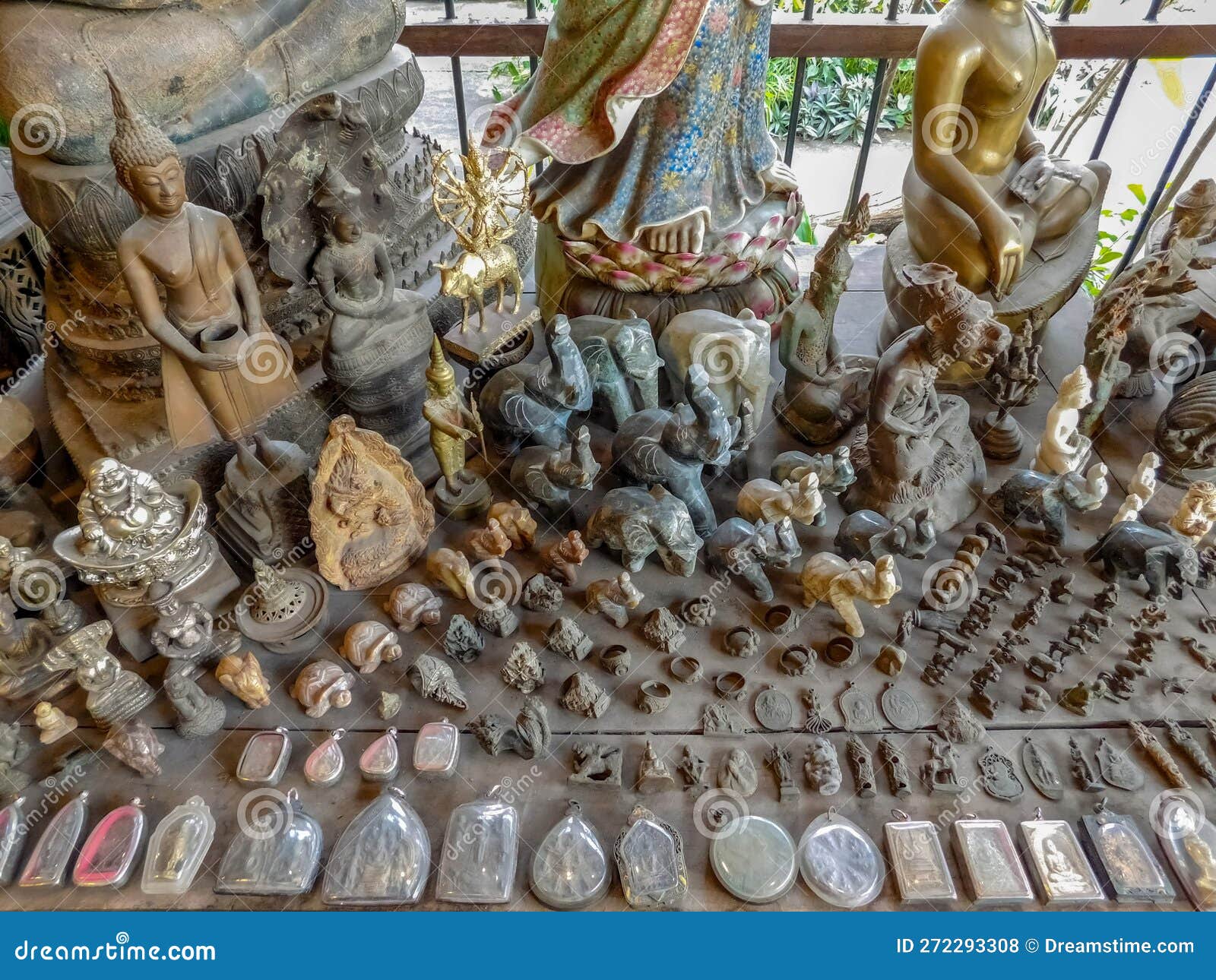 Buddhist Amulets and Other Objects Editorial Stock Photo - Image of ...