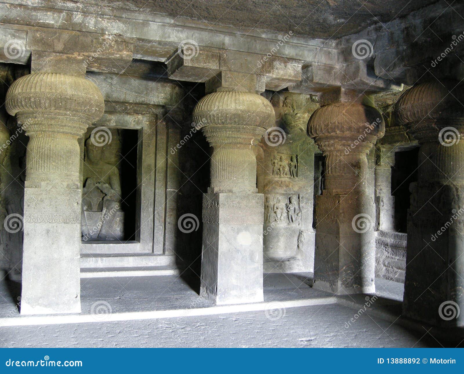 Buddhist Ancient Cave Monastery Stock Photo - Image of ellora ...