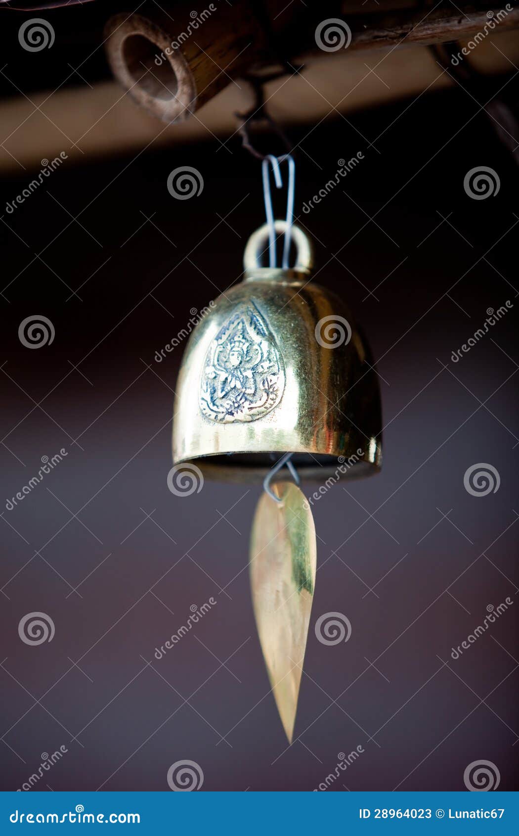 Buddhist bell stock image. Image of metal, luck, copper - 28964023