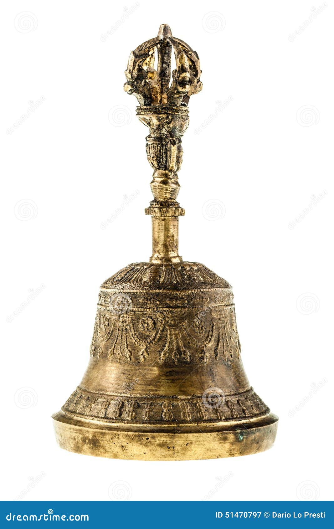 Buddhist bronze bell stock image. Image of isolated, asian - 51470797