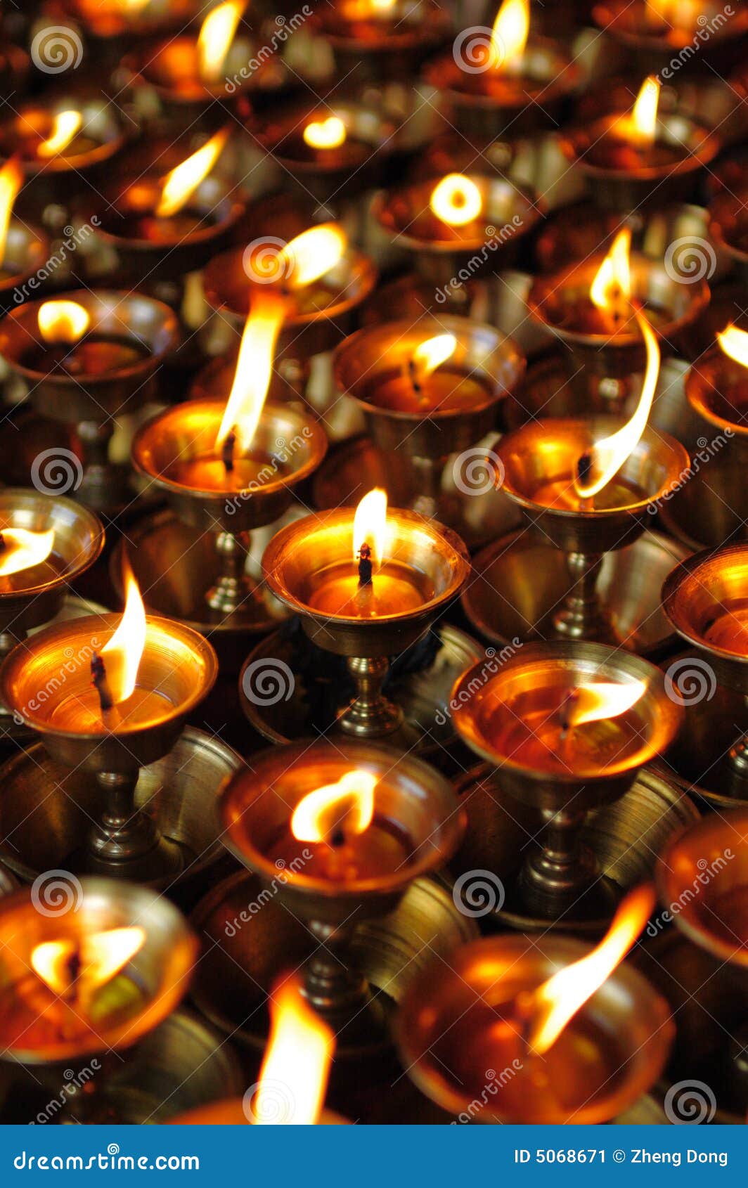 Buddhist butter lamps stock image. Image of sacred, tibetan - 5068671