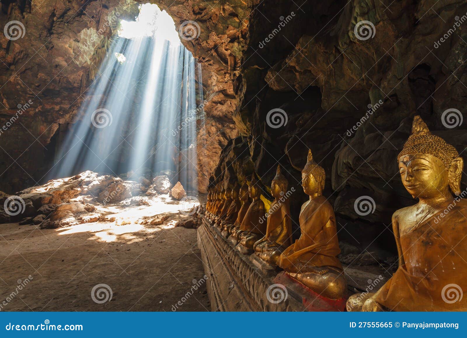 Buddhist cave in Thailand stock image. Image of cave - 27555665