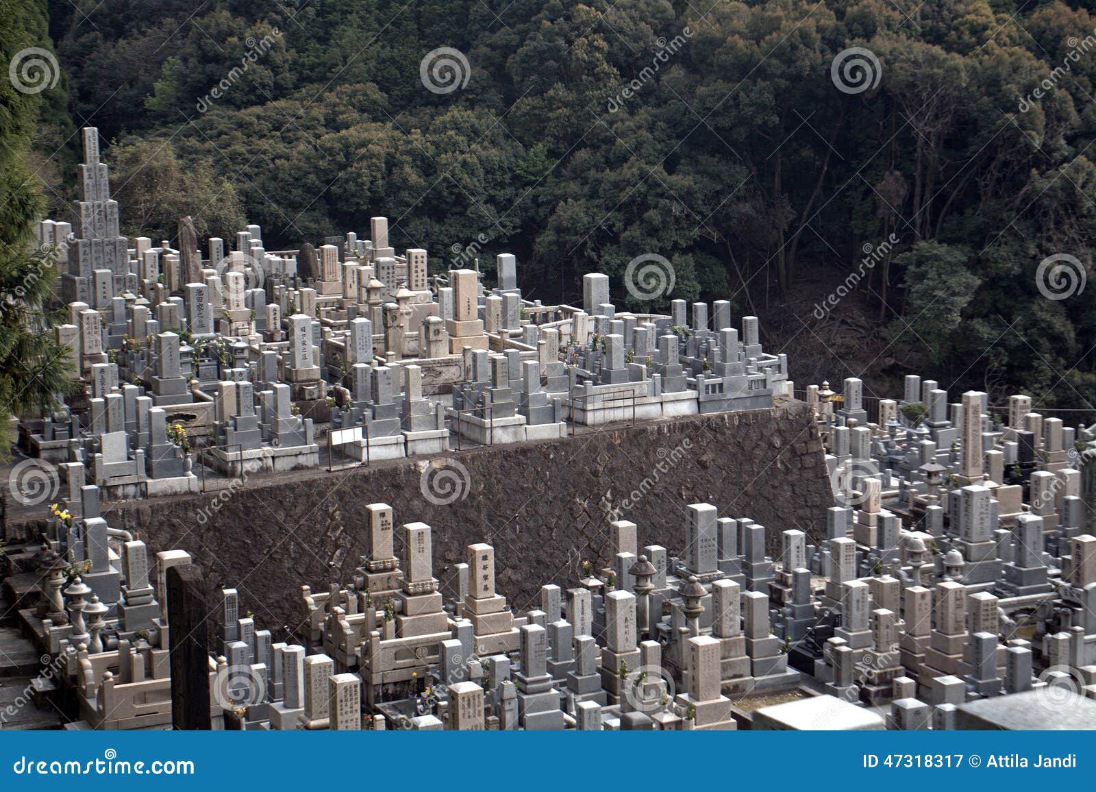 Buddhist Cemetery, Kyoto, Japan Editorial Photography - Image of heaven ...