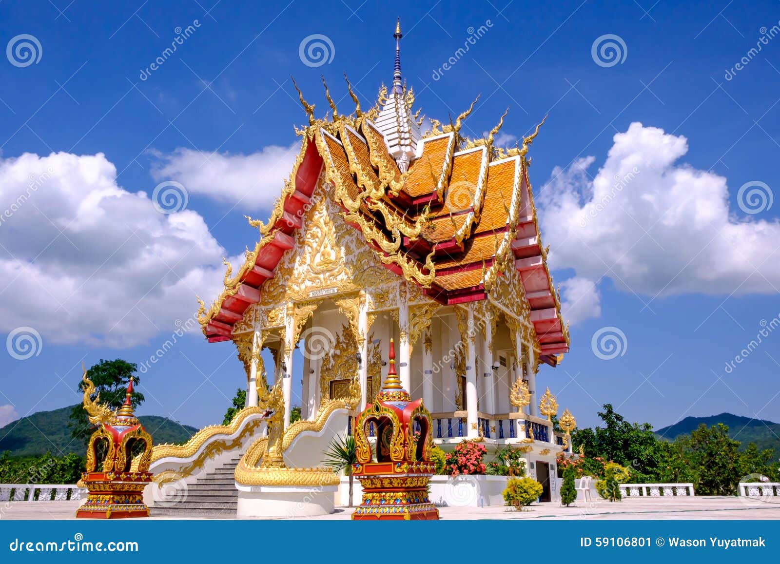 Buddhist church stock image. Image of bangkok, marble - 59106801