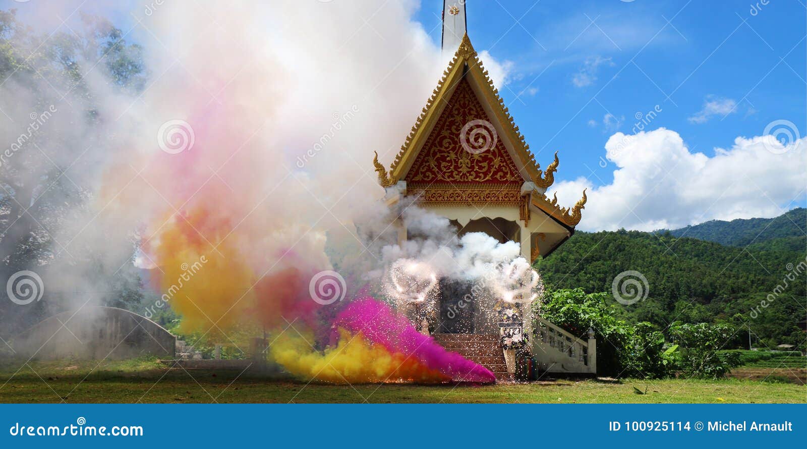 Buddhist cremation stock photo. Image of ceremony, buddhism - 100925114