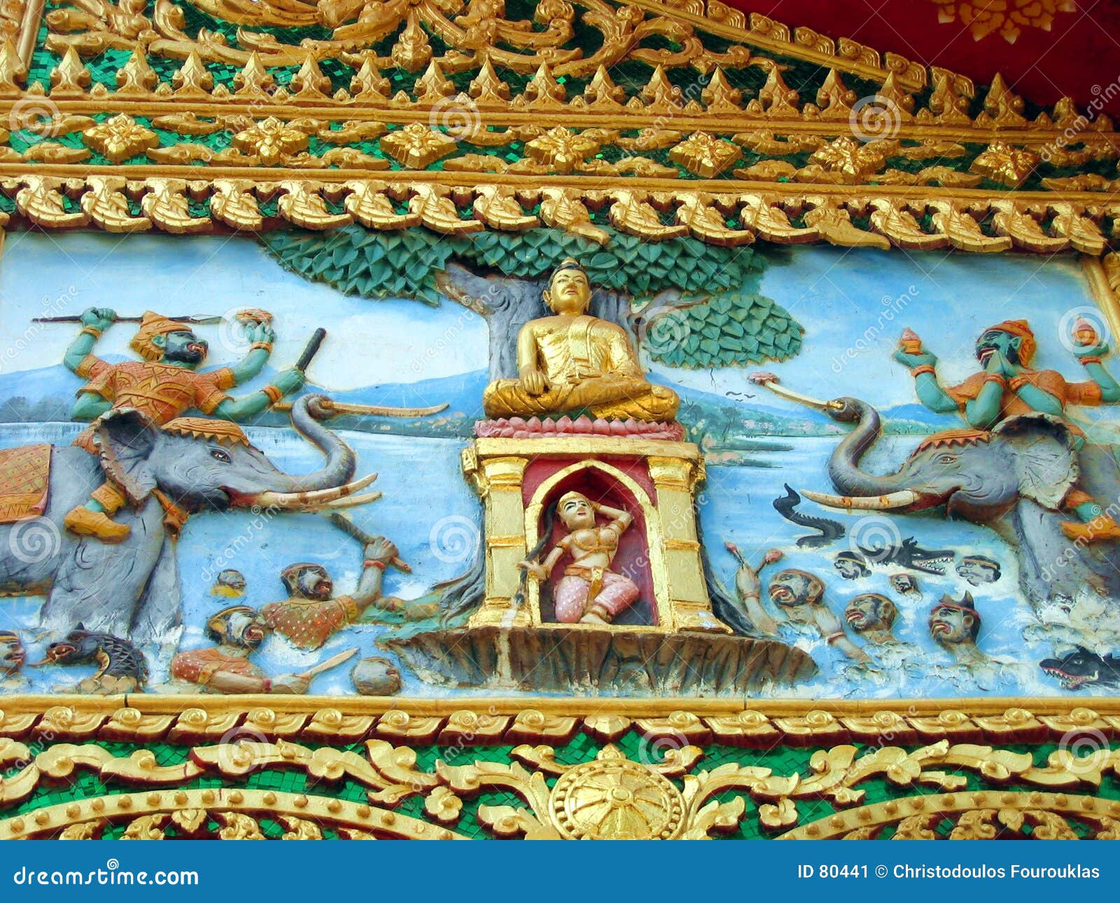 Buddhist Details stock image. Image of laos, travel, lakis - 80441