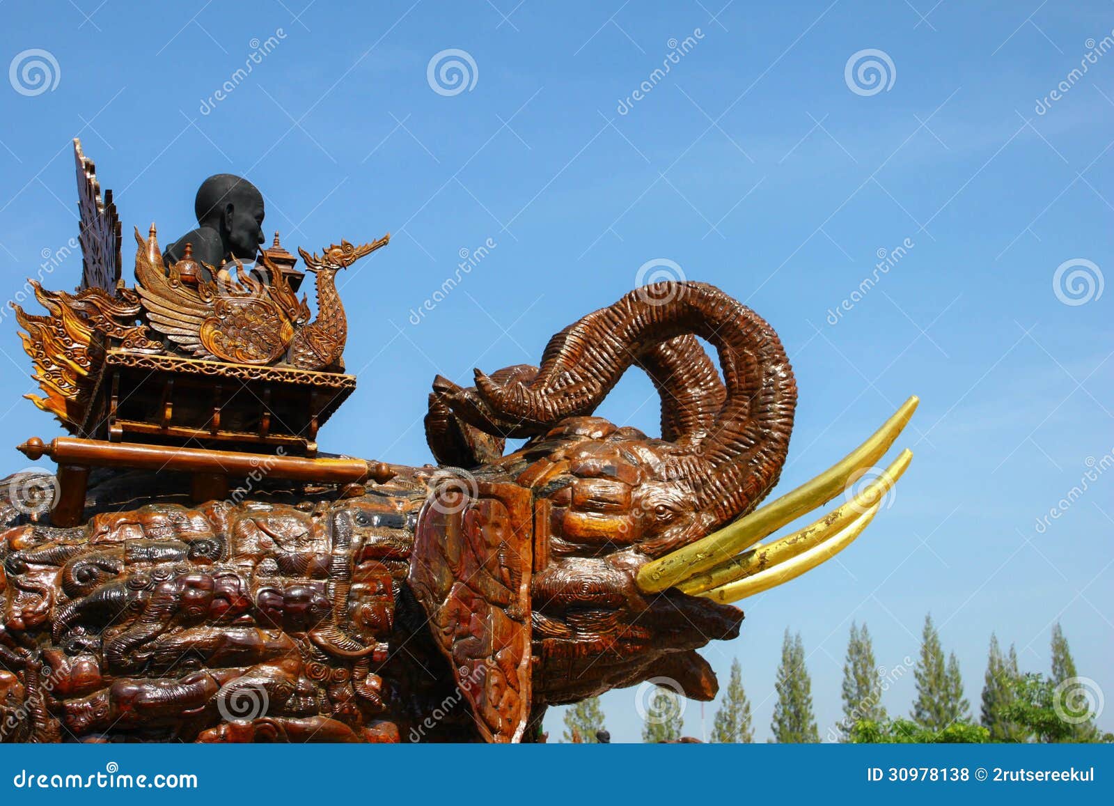 Buddhist & elephant stock photo. Image of rector - 30978138