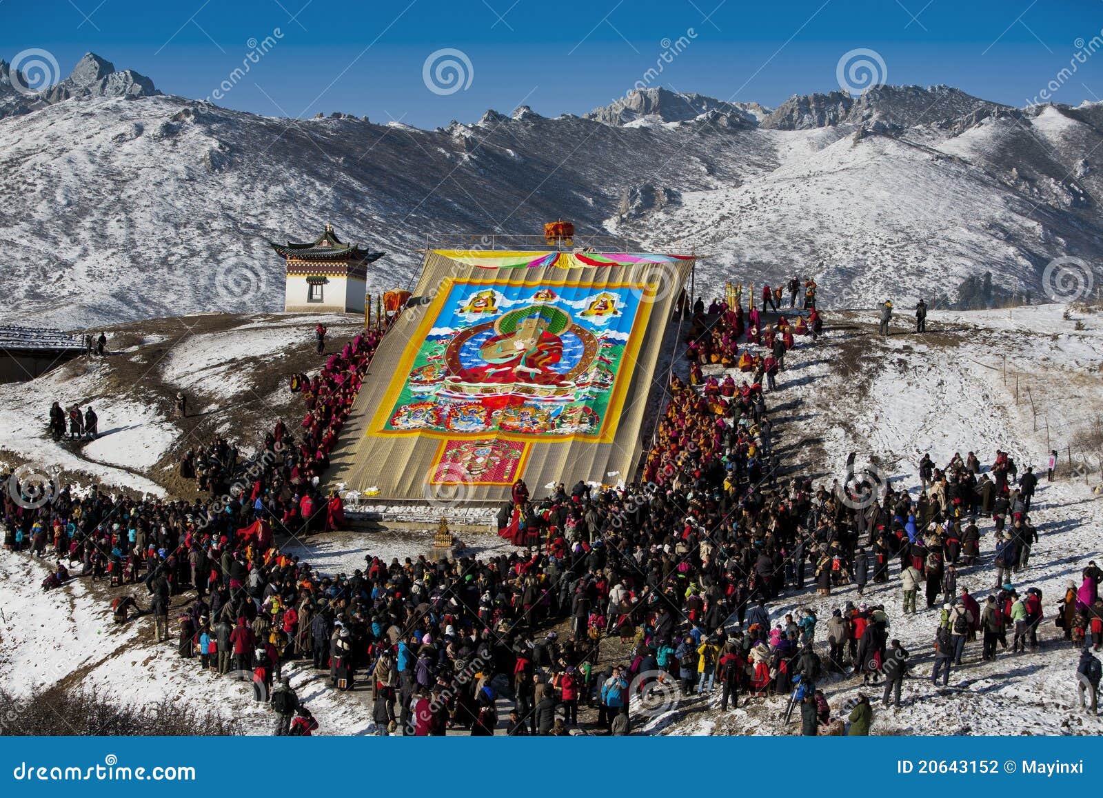 Buddhist event editorial photography. Image of tibetan - 20643152